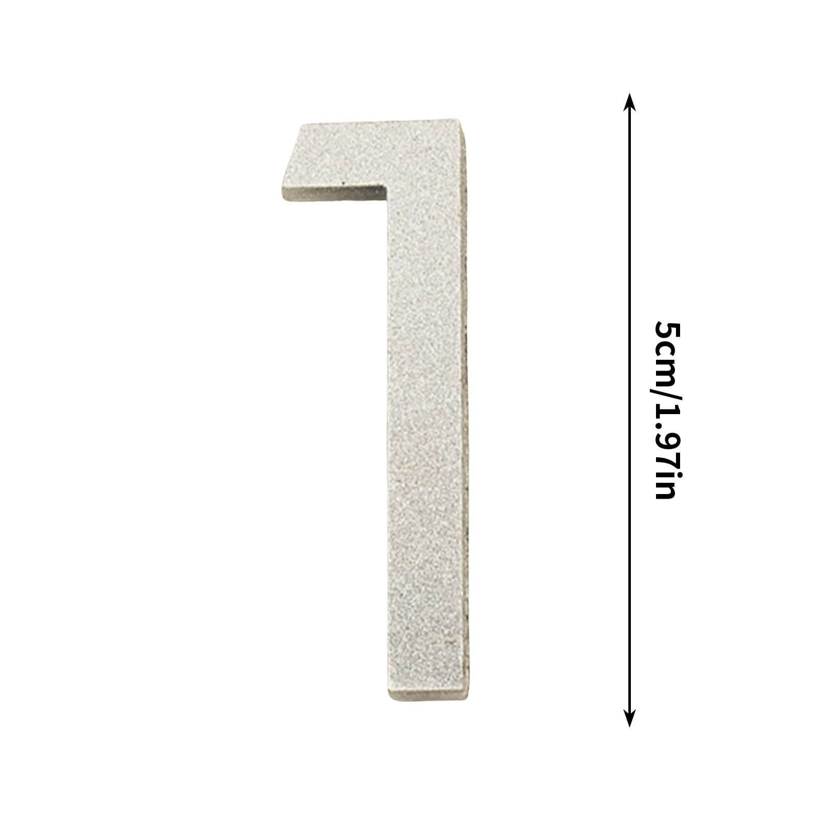 JilgTeok 1 Packs 5CM Silver Acrylic Self Stick Number Plates for Modern ...
