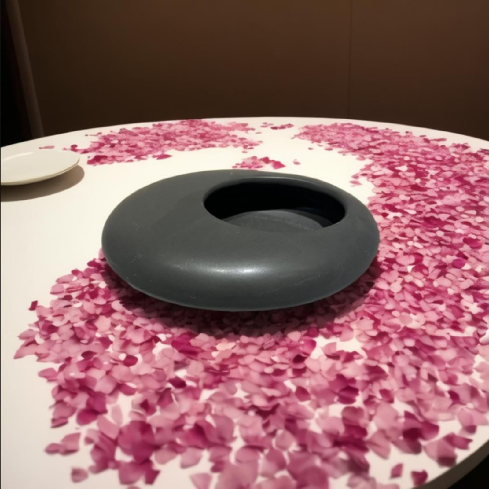 JilgTeok 1 Packs Flower Pots Imitation Stone Ceramic Planters Non ...