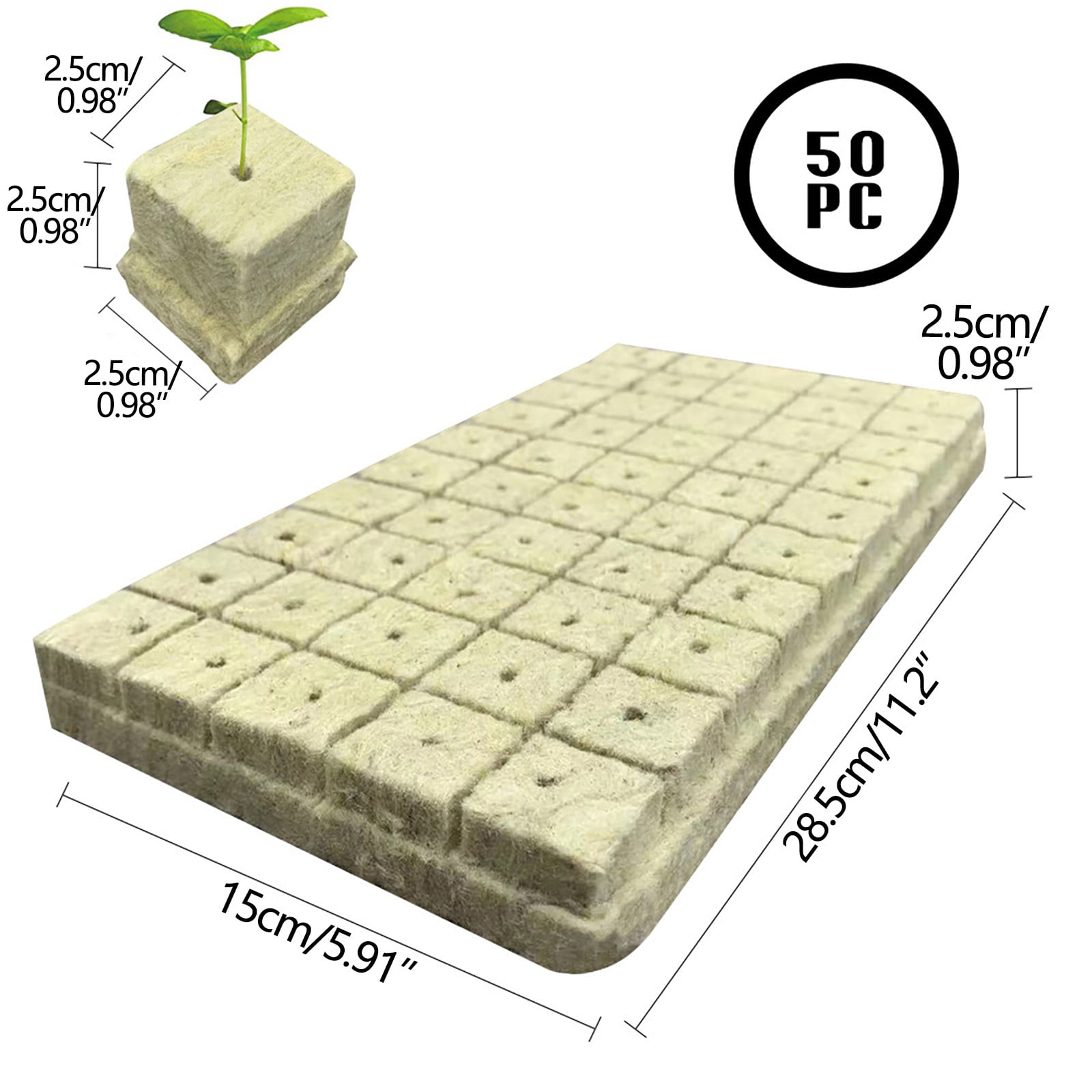 JilgTeok 1 Packs Grow Cubes Starter Sheets Fruit and Vegetable Seed Sowing Matrix Hydroponic ...