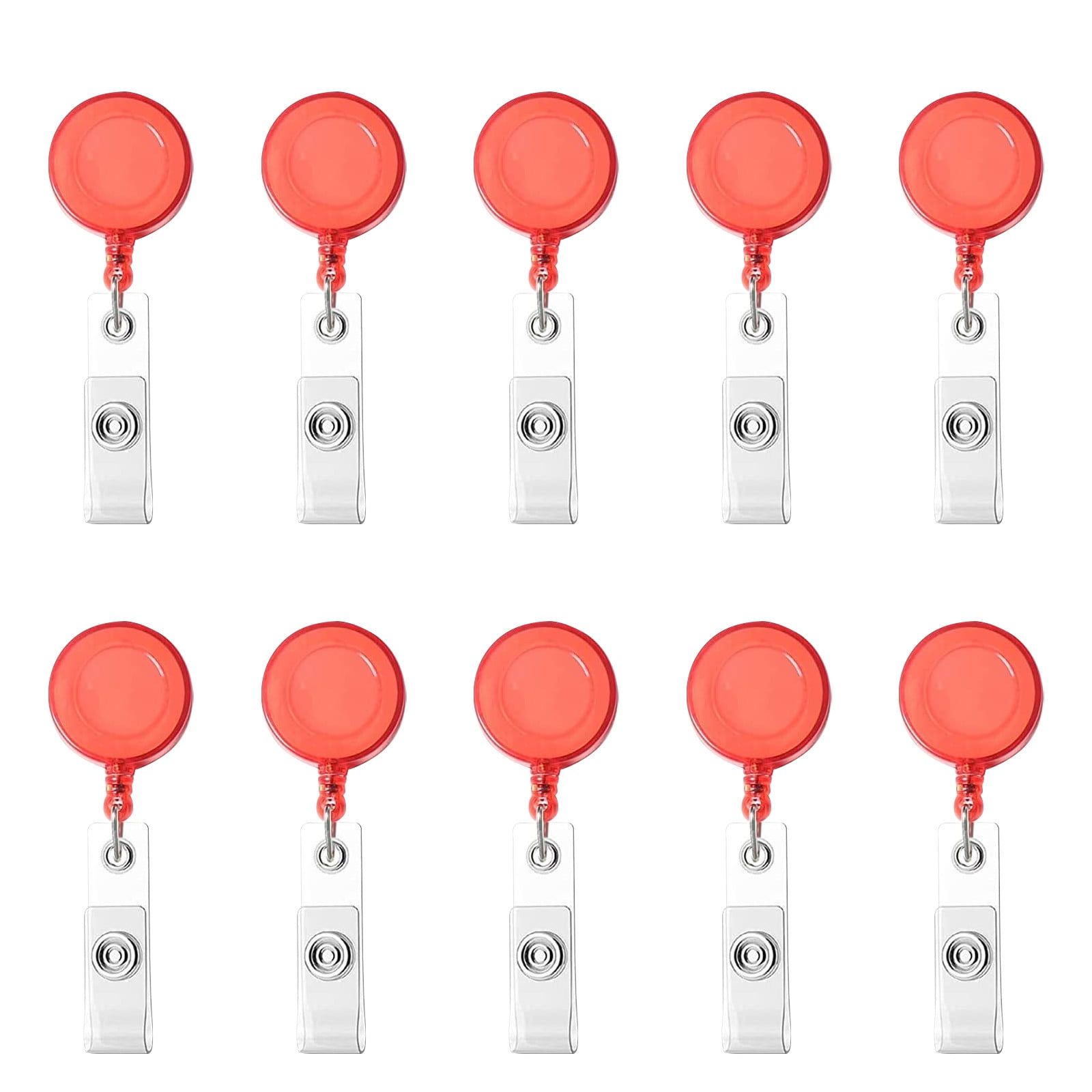 JilgTeok 10Pc Retractable Badge Badge Scroll Id Card 10 Colors for ...