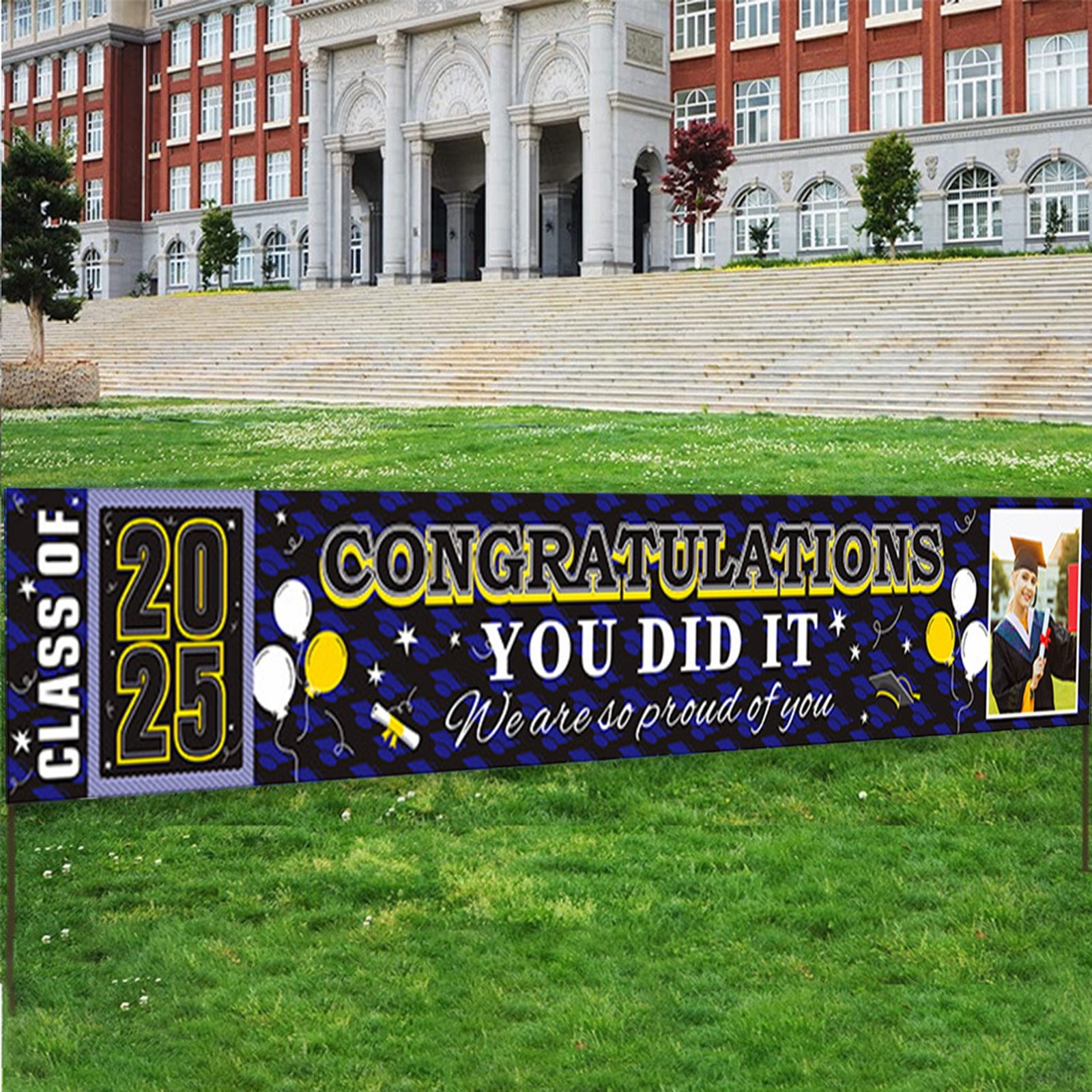 JilgTeok 2 Packs 2025 Graduation Banners Photo Customization Graduation ...