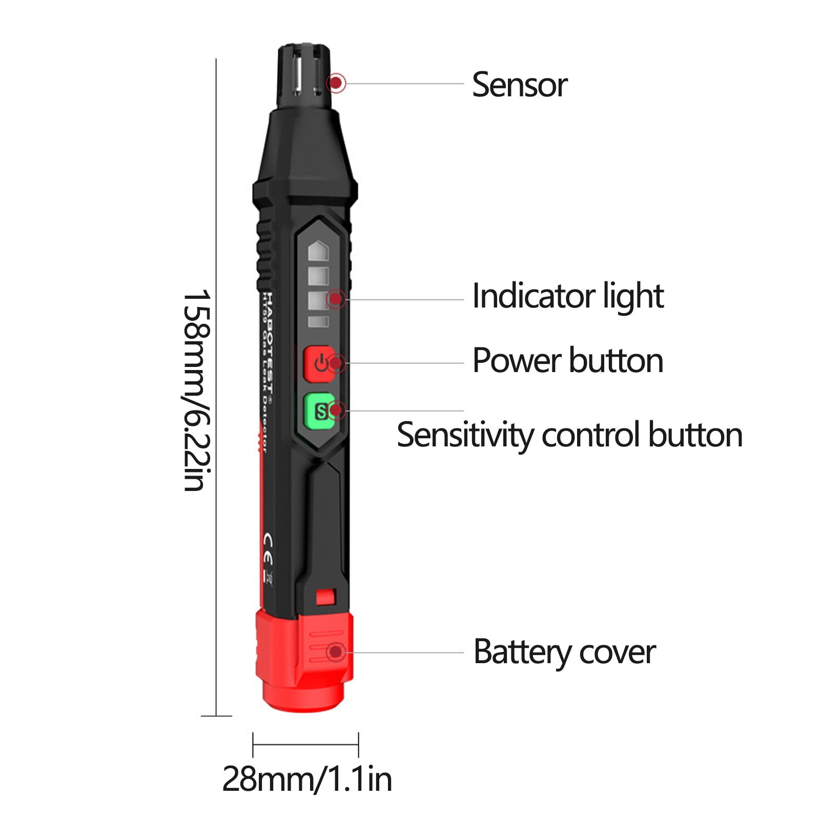 JilgTeok 2 Packs Handheld Gas Leak Detector for Natural Gas & Propane ...