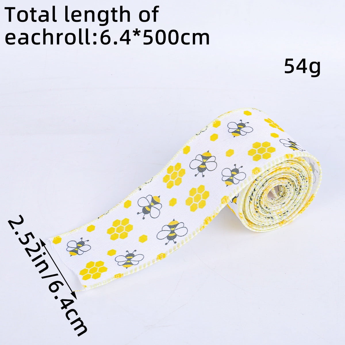 JilgTeok 3 Packs Bee Print Ribbons Honeybee Decorative Ribbons Ribbons ...