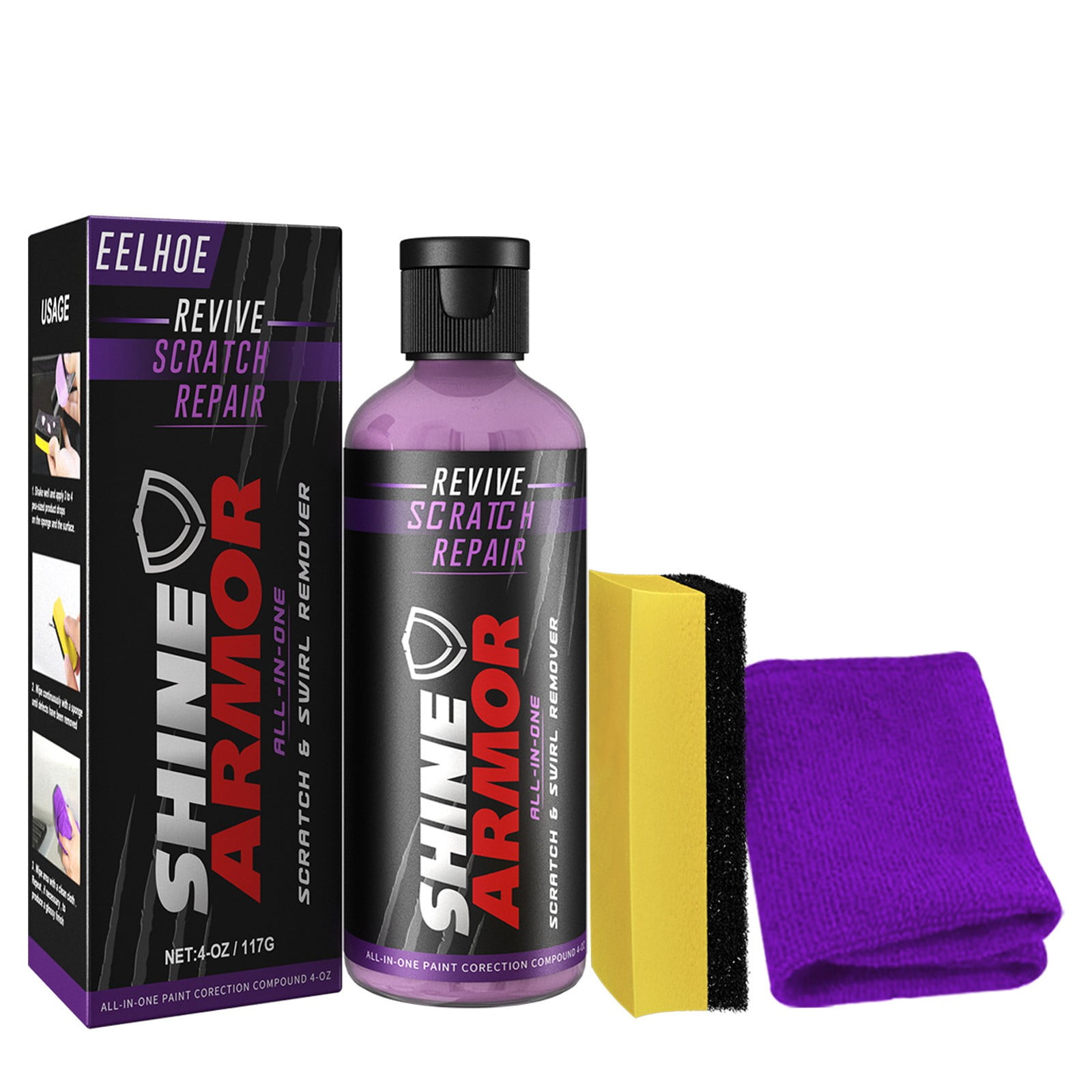 JilgTeok 3 Packs Car Scratch Remover & Polish Paint Scratch Repair Kit ...