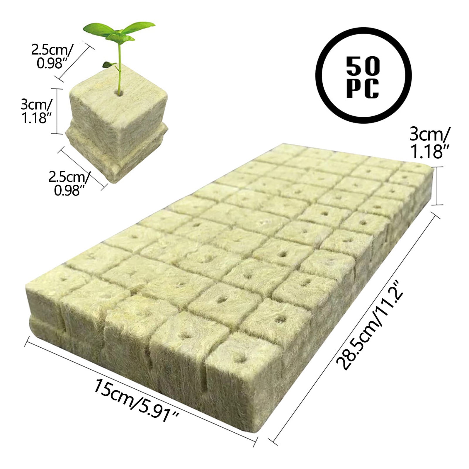 JilgTeok 3 Packs Grow Cubes Starter Sheets Fruit and Vegetable Seed ...
