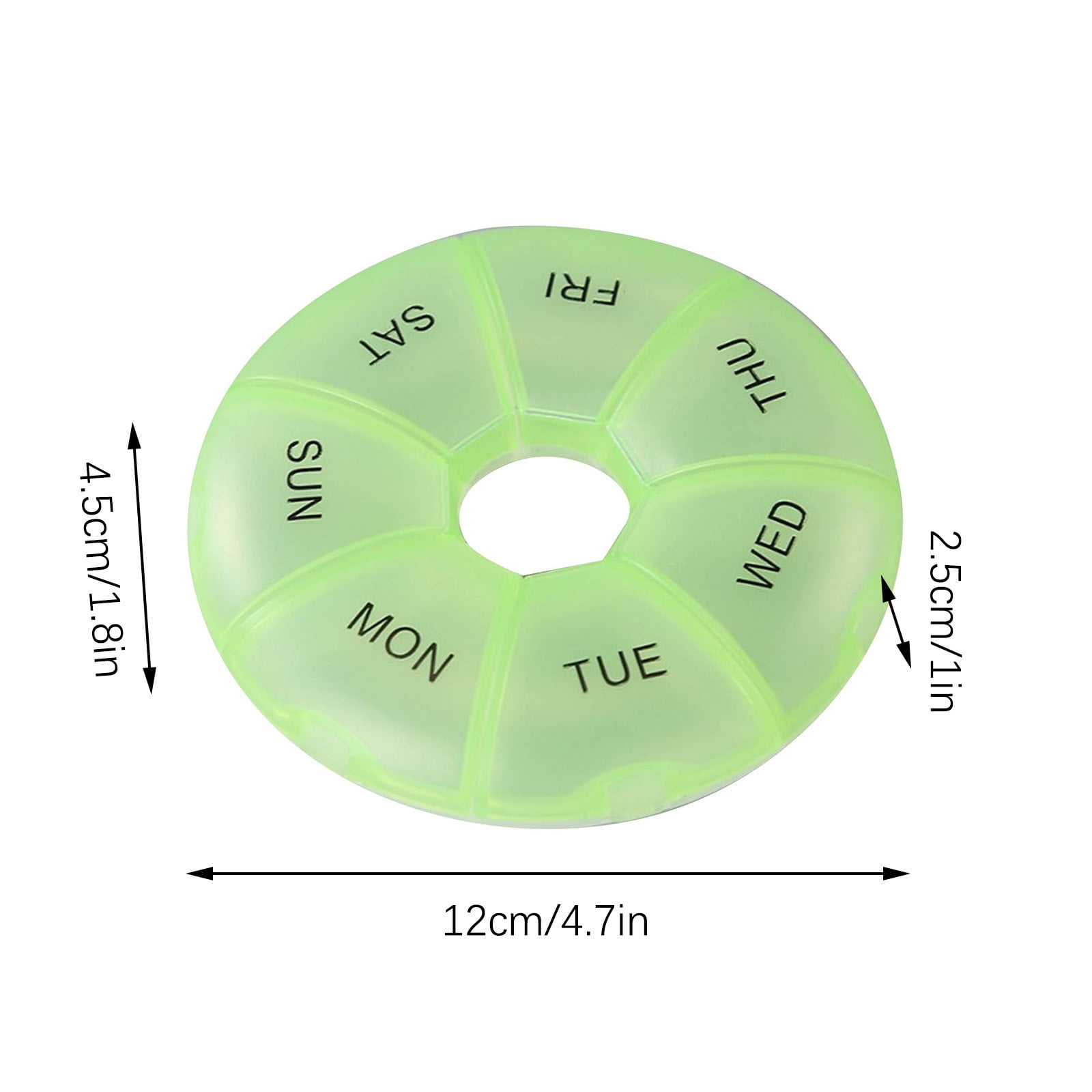 JilgTeok 3 Packs Weekly Pill Organizer 7-Sided Portable Box Planner ...