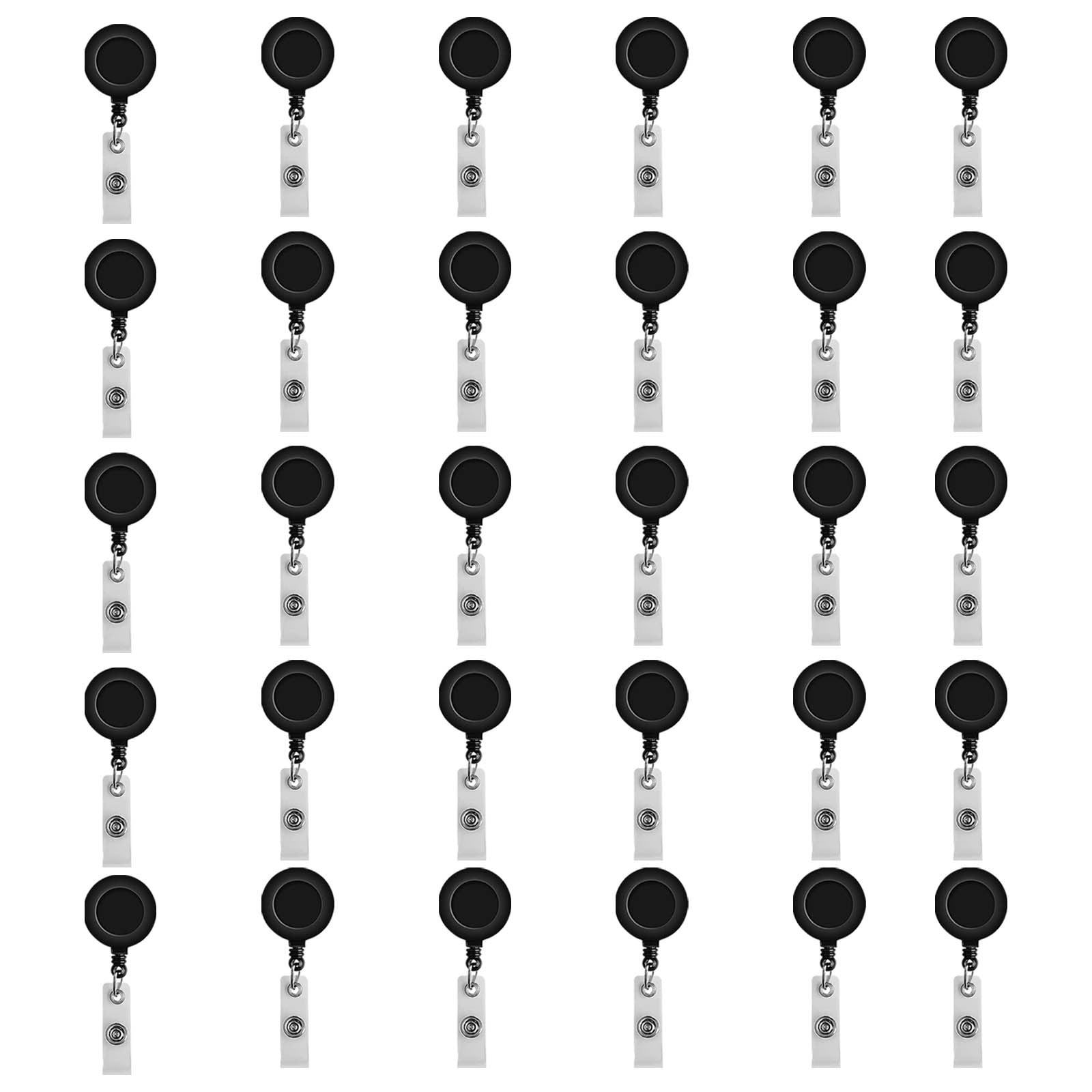 JilgTeok 30Pc Retractable Badge Badge Scroll ID Card 10 Colors ...