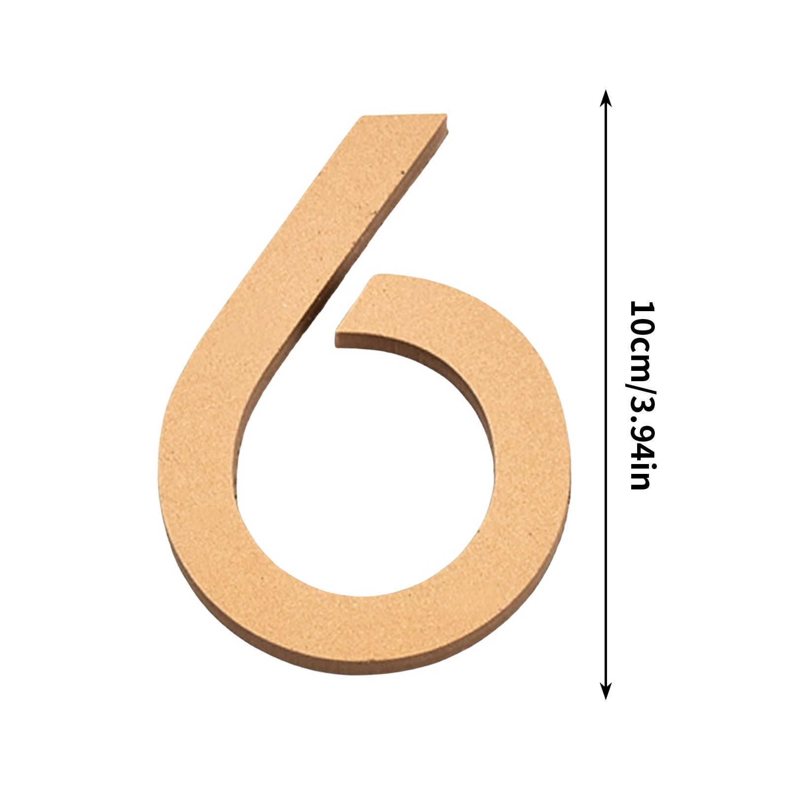 JilgTeok 4 Packs 10CM Acrylic Golden Self Adhesive Address Numbers for ...