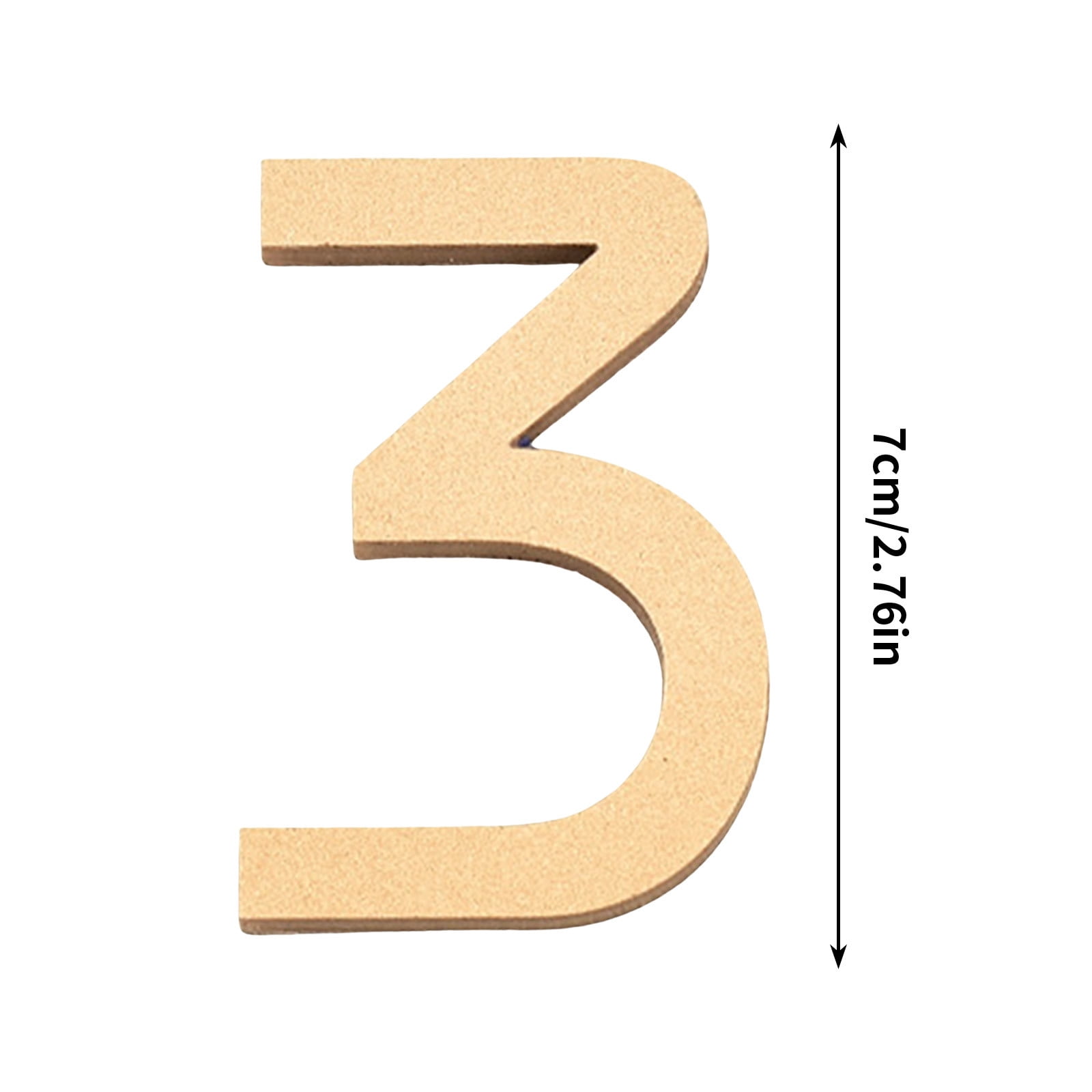 JilgTeok 4 Packs 7CM Acrylic Golden Self Adhesive Address Numbers for ...