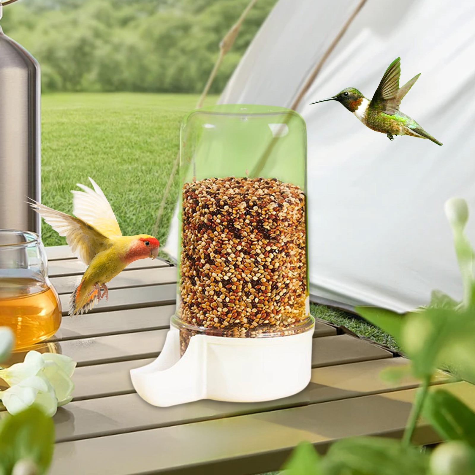 JilgTeok 4 Packs Bird Water Dispenser Automatic Feeder Water Drinking ...