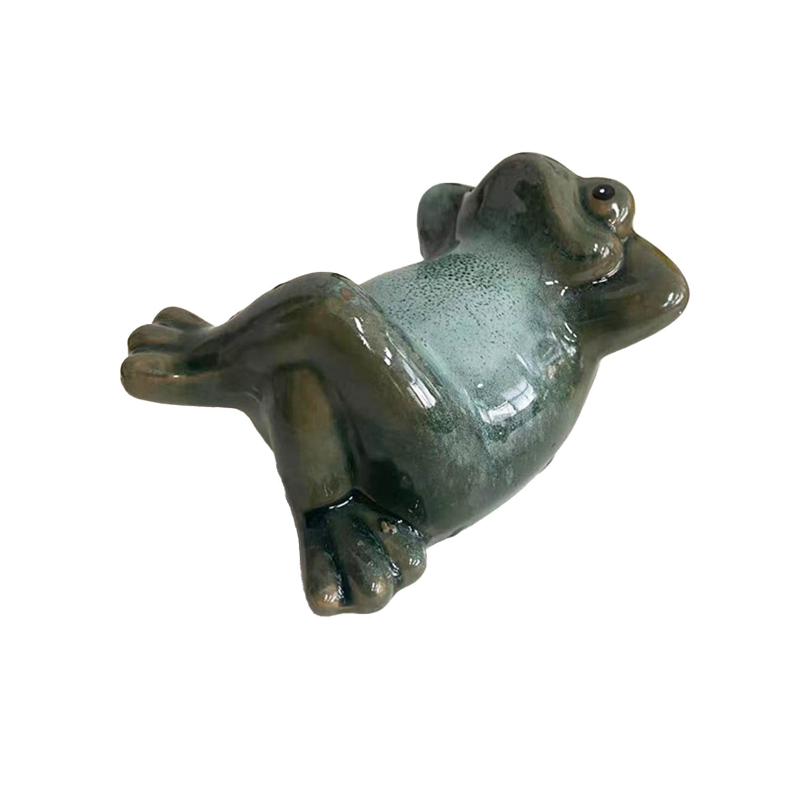 JilgTeok 4 Packs Frog Figurine Ceramic Ornament Frogs Statue Funny ...