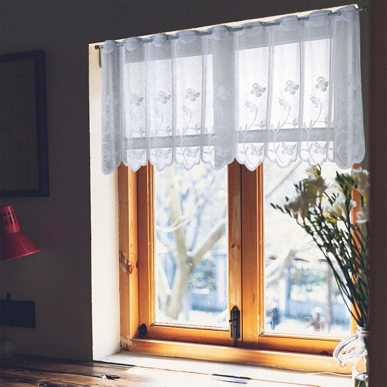 JilgTeok 4 Packs Household Sheer Curtains Fine Woven Screen Curtains ...