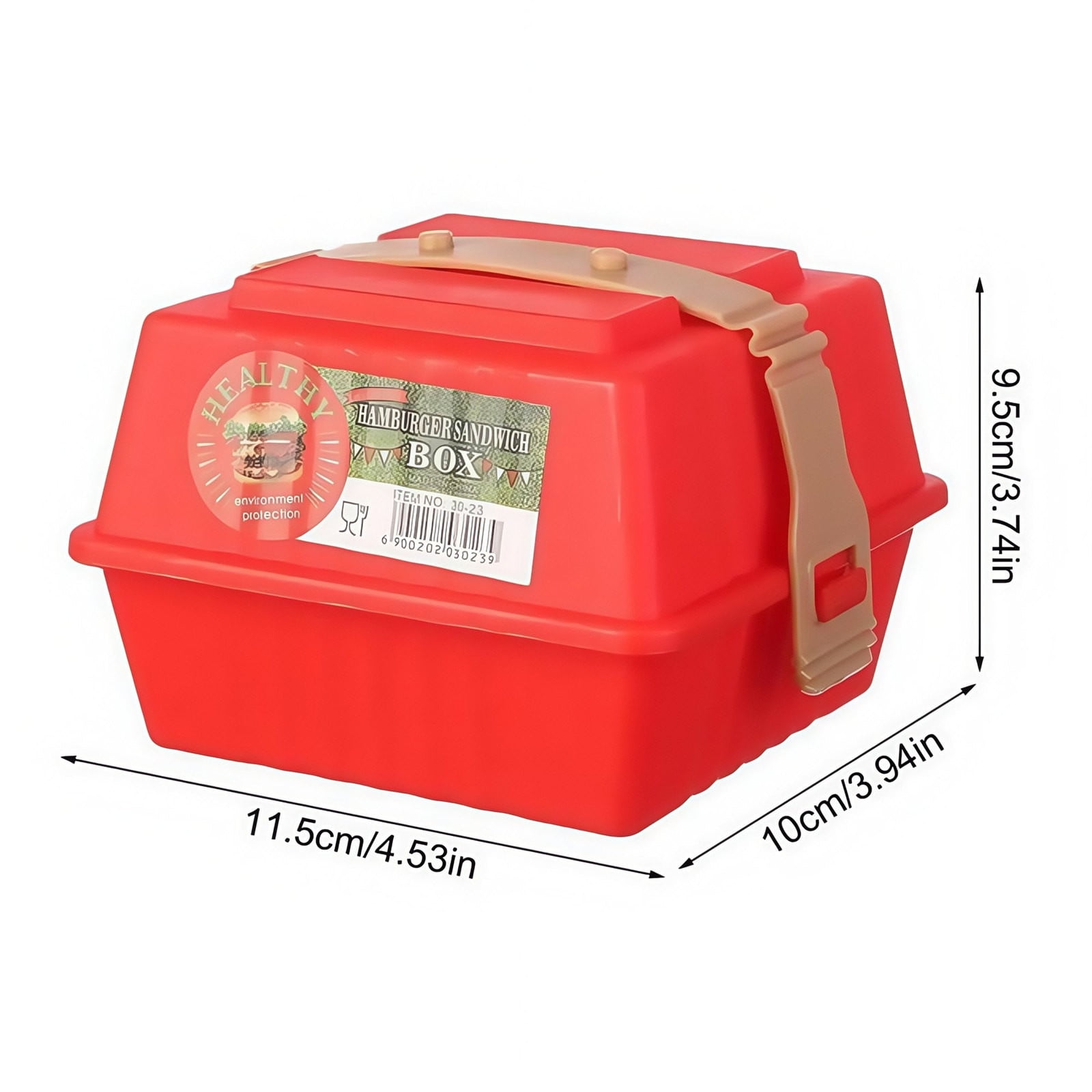 JilgTeok 4 Packs Lunch Box Popular Portable Hamburger Bento Box ...