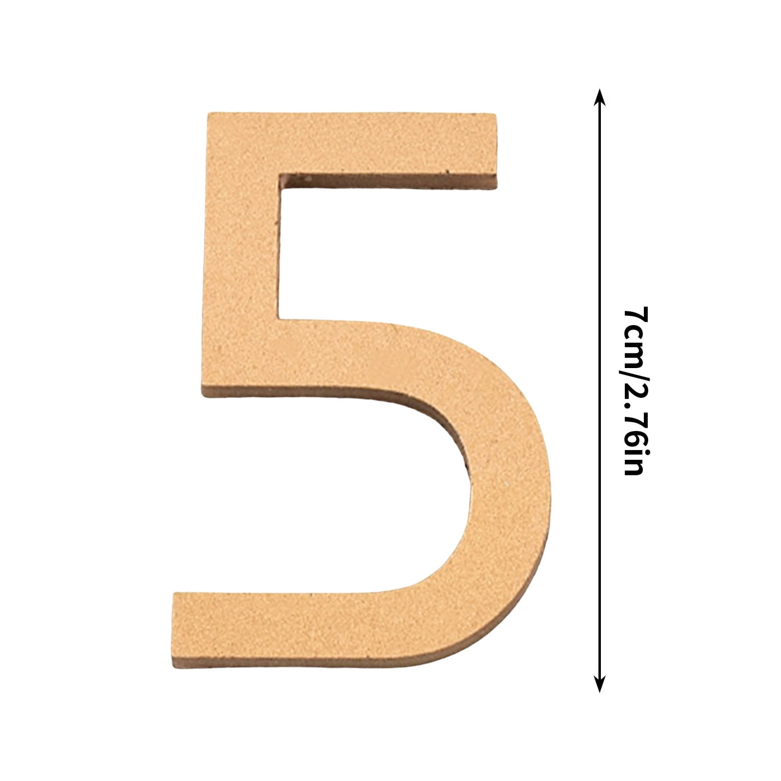 JilgTeok 5 Packs 7CM Acrylic Golden Self Adhesive Address Numbers for ...