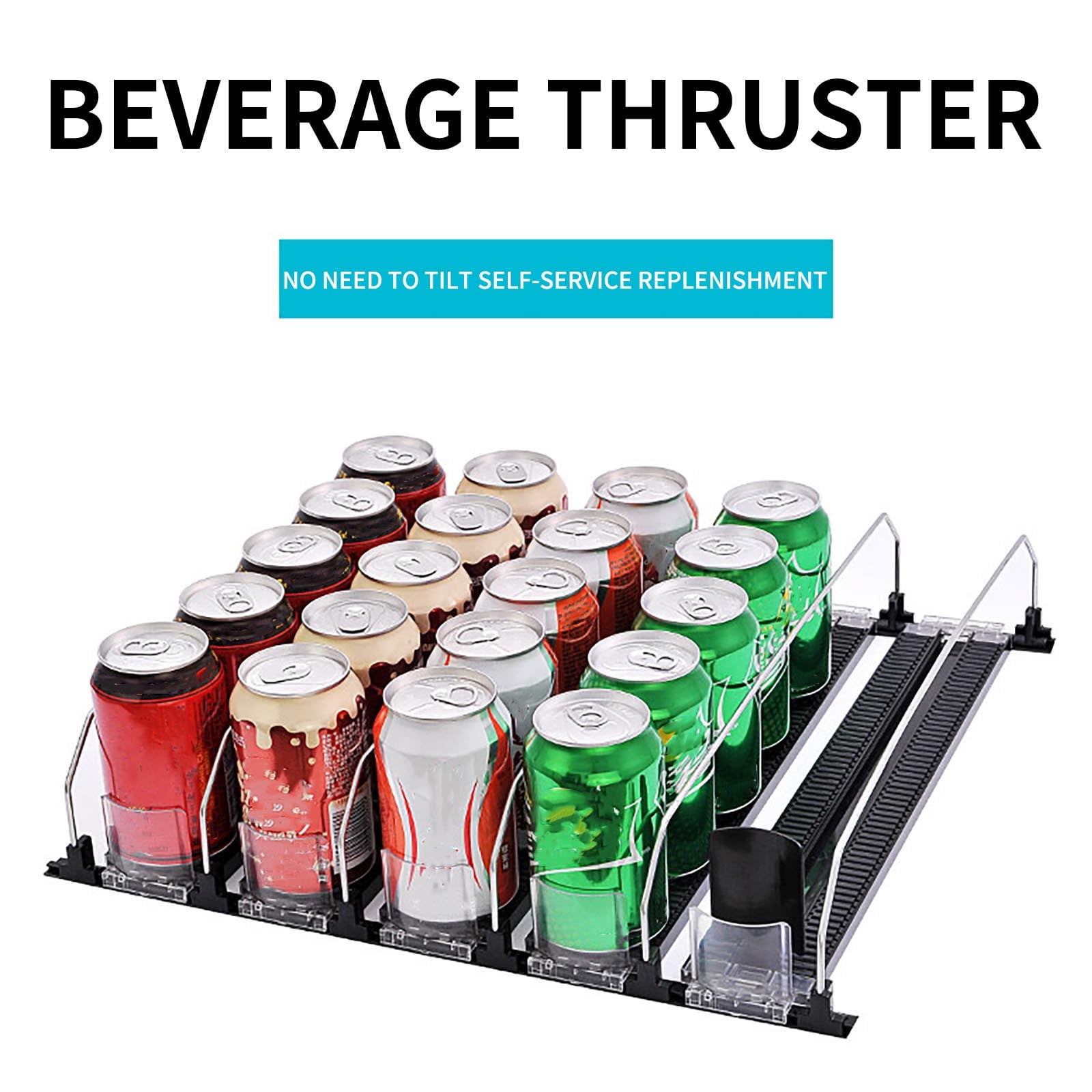 JilgTeok 5 Packs Drink Organizer for Fridge Supermarket Freezer ...