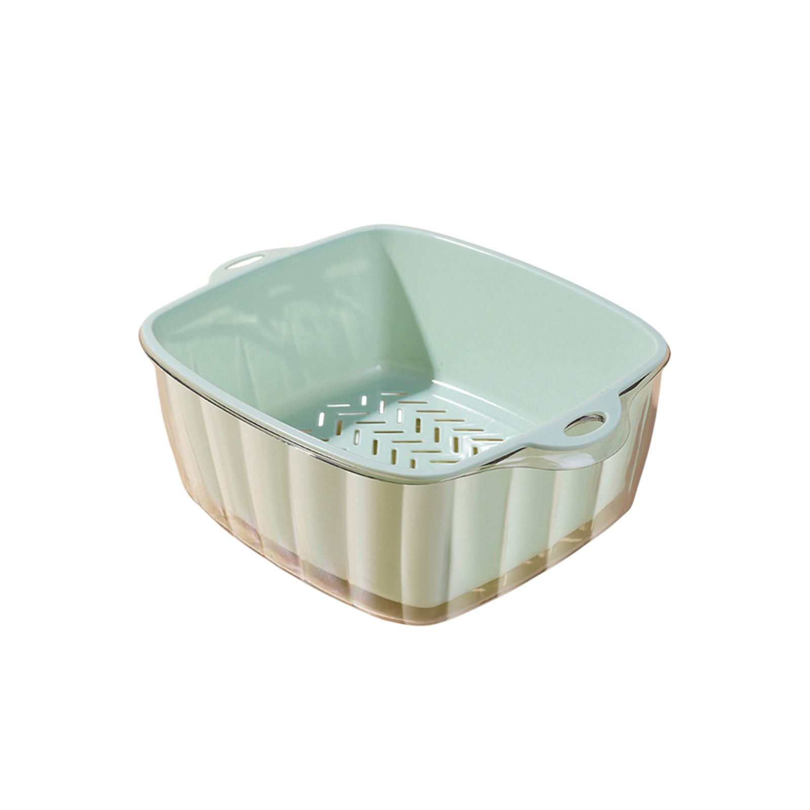 JilgTeok 5 Packs Plastic Basket Food Drainer Space Saving Storage ...