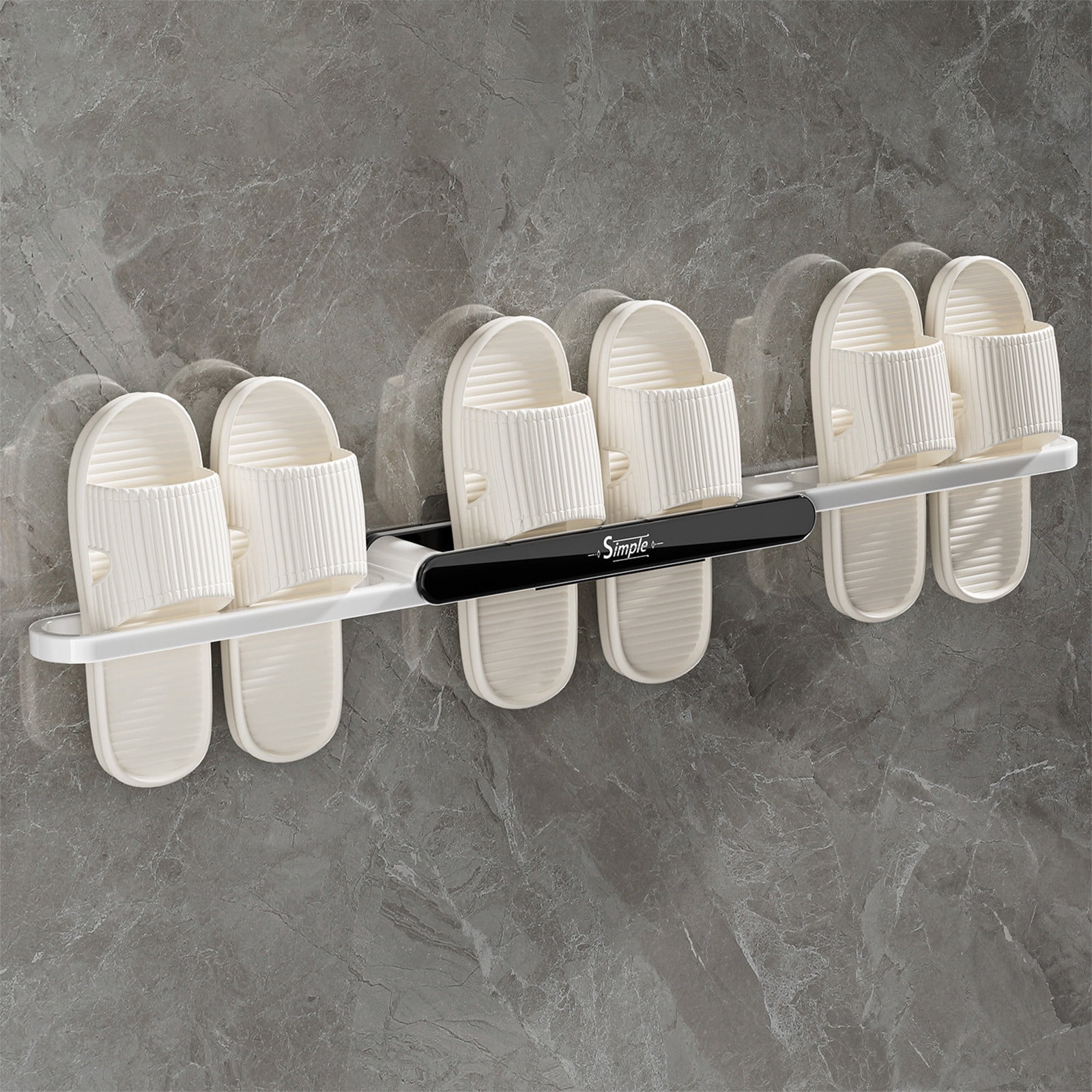 JilgTeok Bathroom Wall Mounted Foldable Three in one Slipper Rack ...