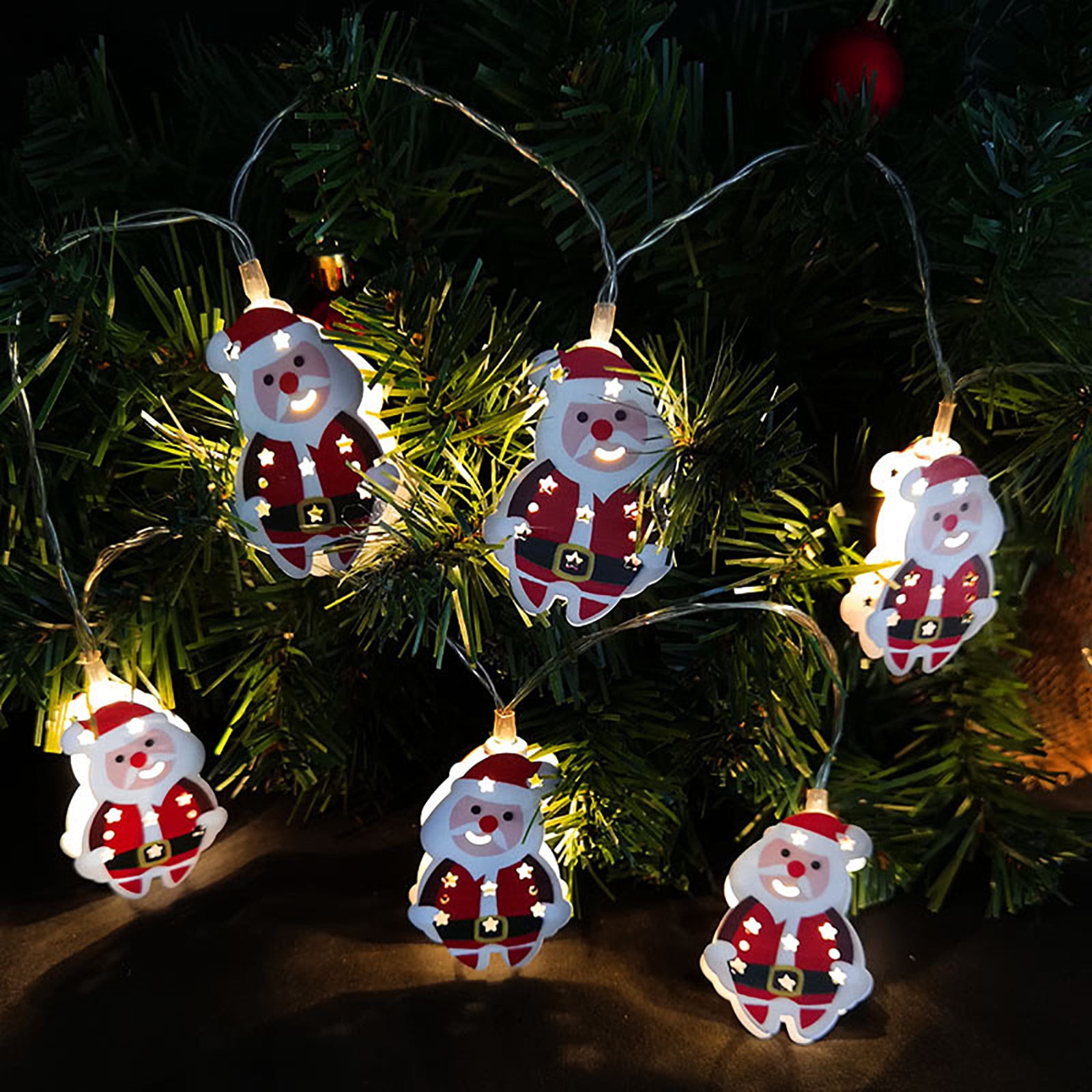 JilgTeok Christmas Doll String Lights, Bells, Snowman, Santa Claus ...