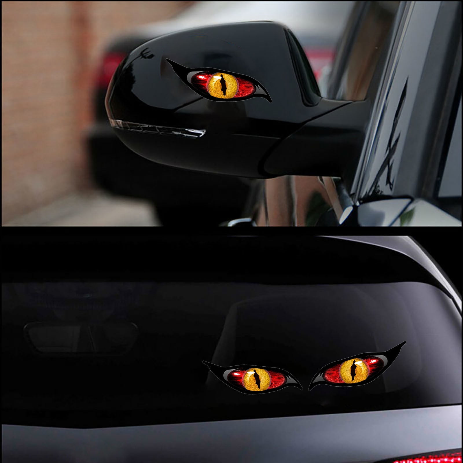 JilgTeok Car Eye Sticker, Cat Eye Stickers for Car, Scary Eye Stickers ...