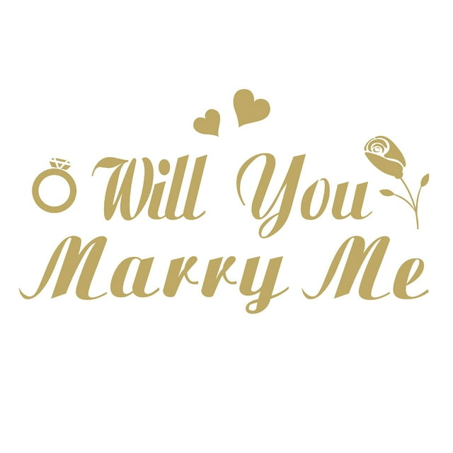 JilgTeok Clearance Will You Marry Me Heart Letters Label Stickers, DIY ...