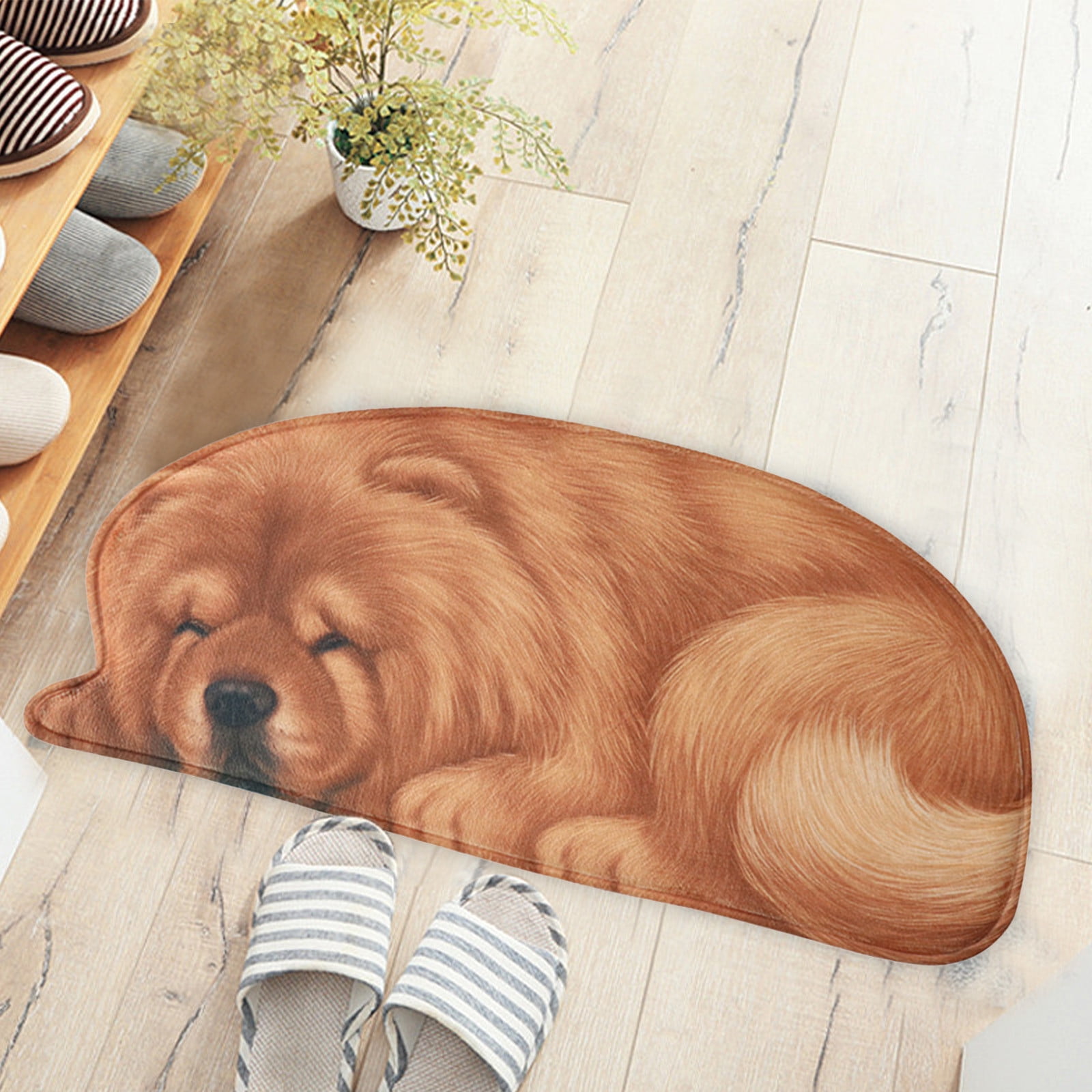JilgTeok Doormat Cute Pet Dog Themed Carpet Summer Holiday Welcome ...