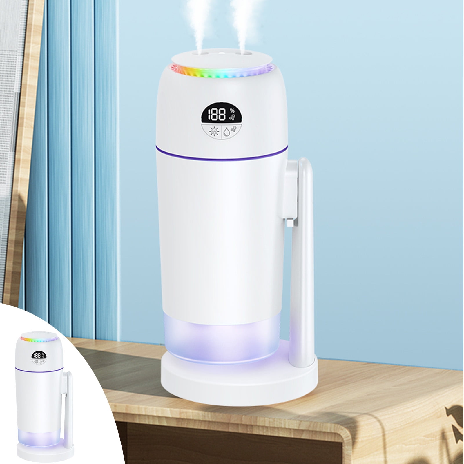 JilgTeok Double-Spray Humidifier for Bedroom, Rotatable Humidifier with ...