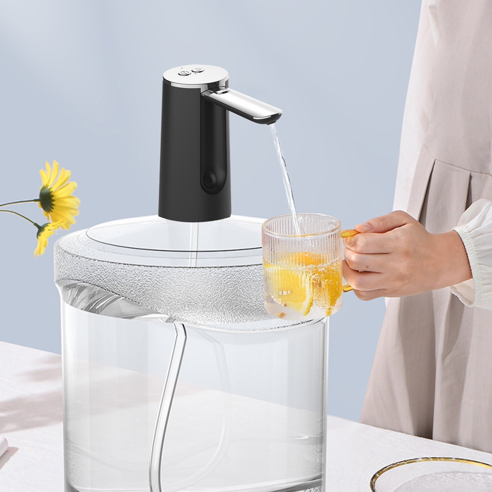 JilgTeok Electric Water Bottle Pump Usb Rechargeable Water Dispenser ...