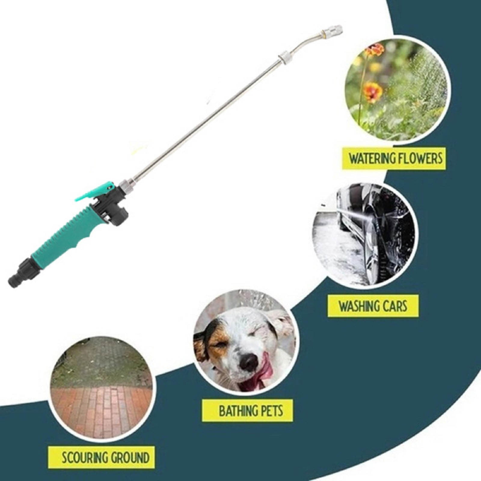 JilgTeok High Pressure Washer Cleaning Tool Water Metal Water Garden ...