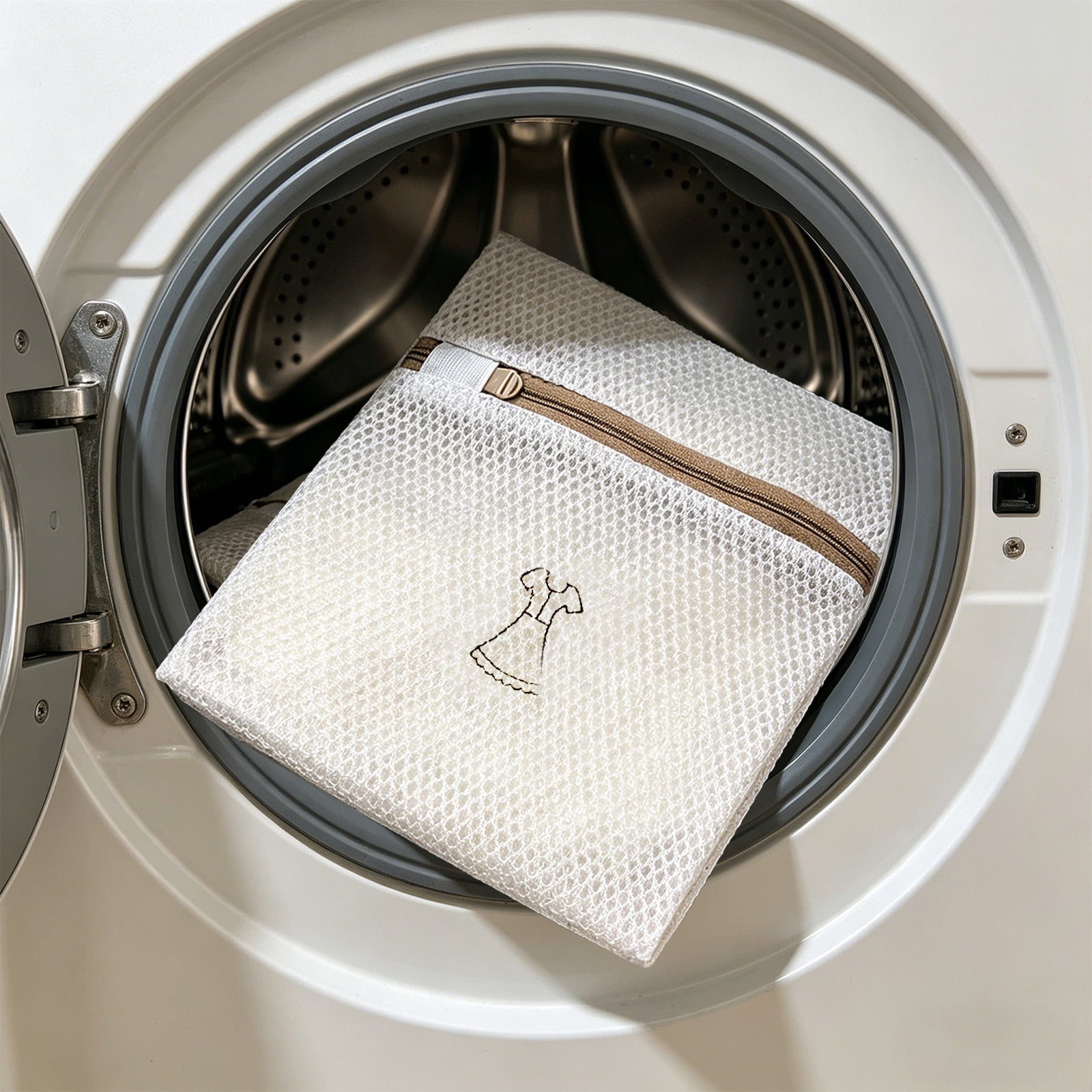 JilgTeok Mesh Laundry Bags with Reinforced Zipper Antis Tangle Reusable ...