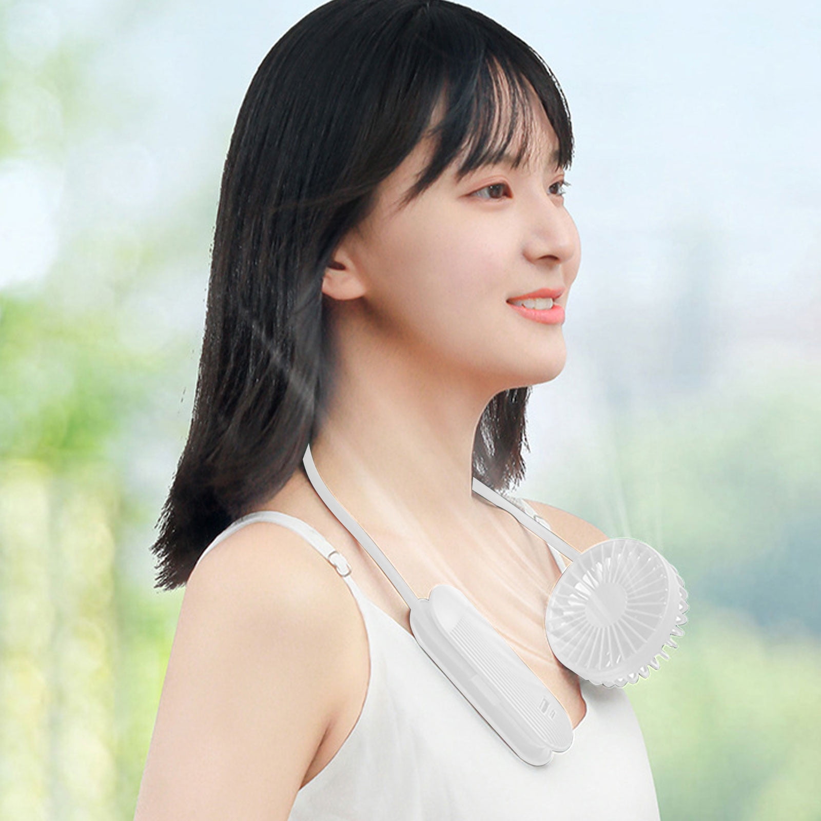 JilgTeok New Fan Winding on Your Body Rechargeable Mini Portable ...