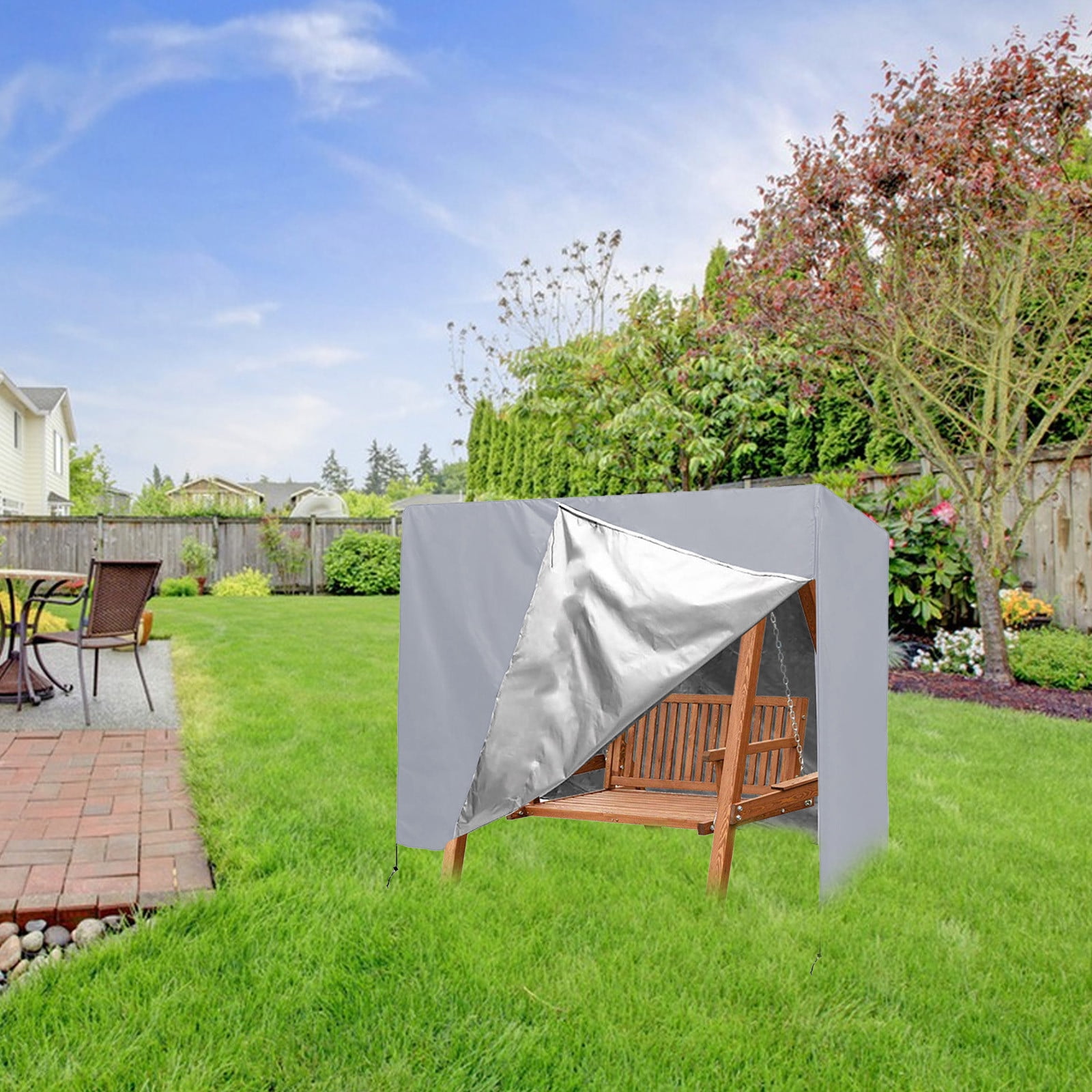 JilgTeok Outdoor Dirt Proof Tripartite Seater Trapeze Chair Cover Porch ...