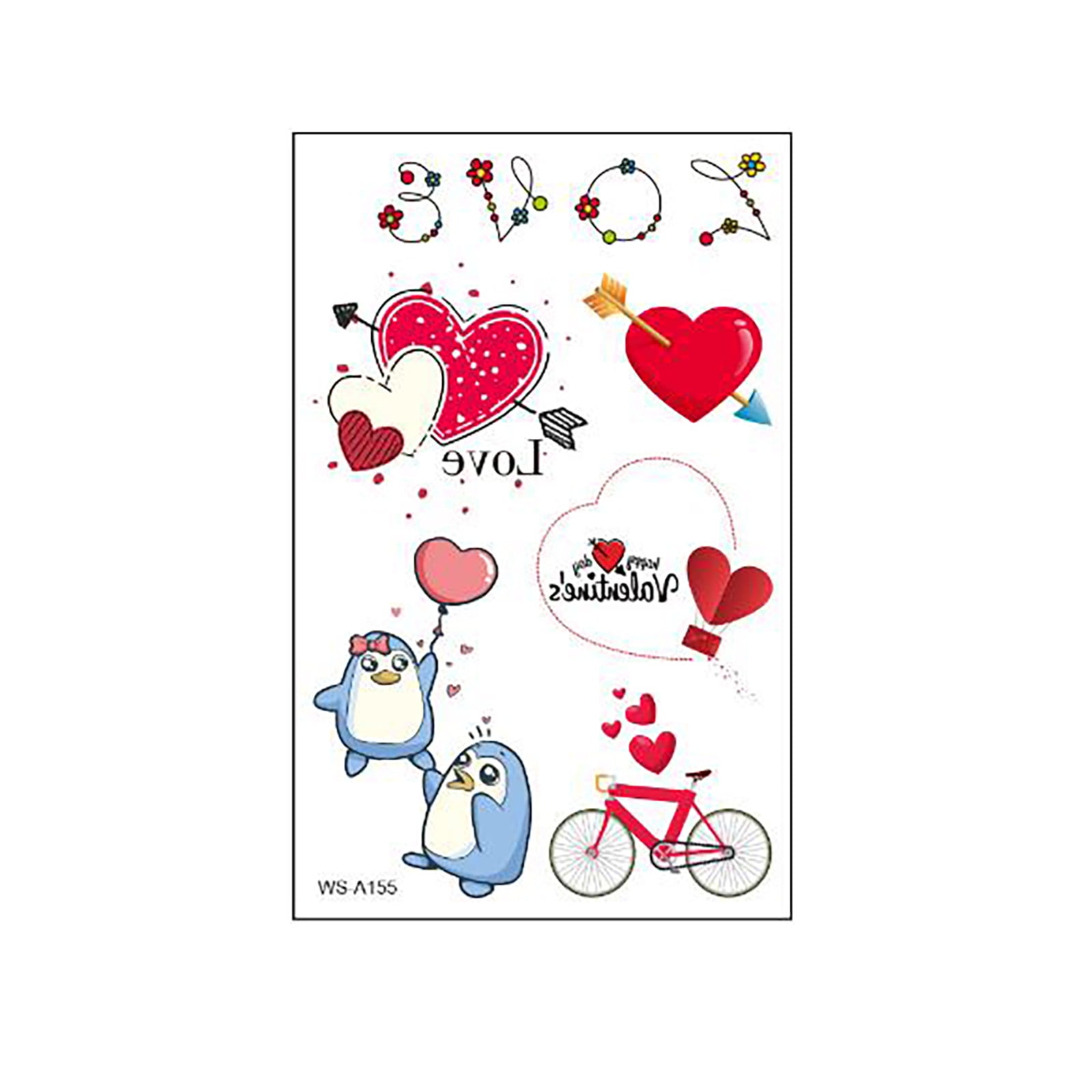 JilgTeok Crystal Sticker Couple Confession Proposal Face Arm Sticker ...