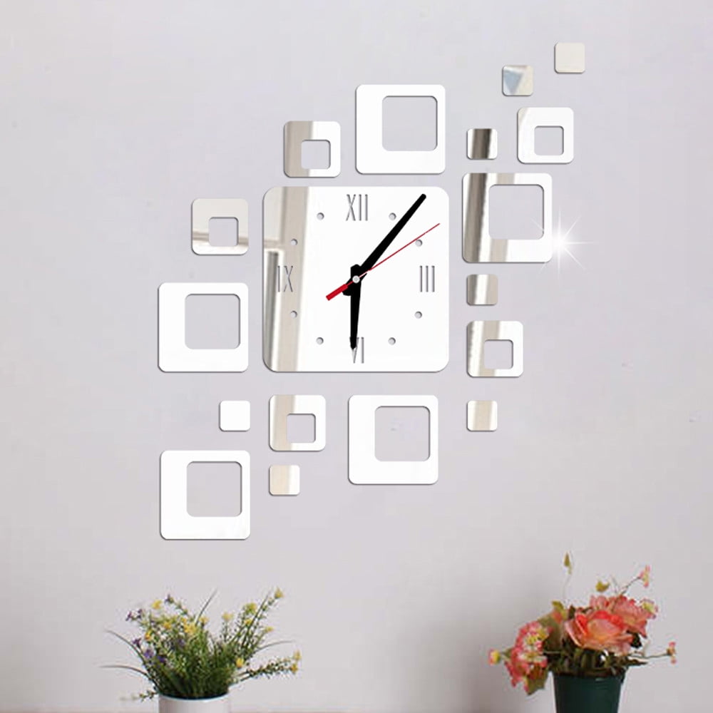 JilgTeok New Diy Wall Sticker Clock Living Room Bedroom Modern Acrylic ...