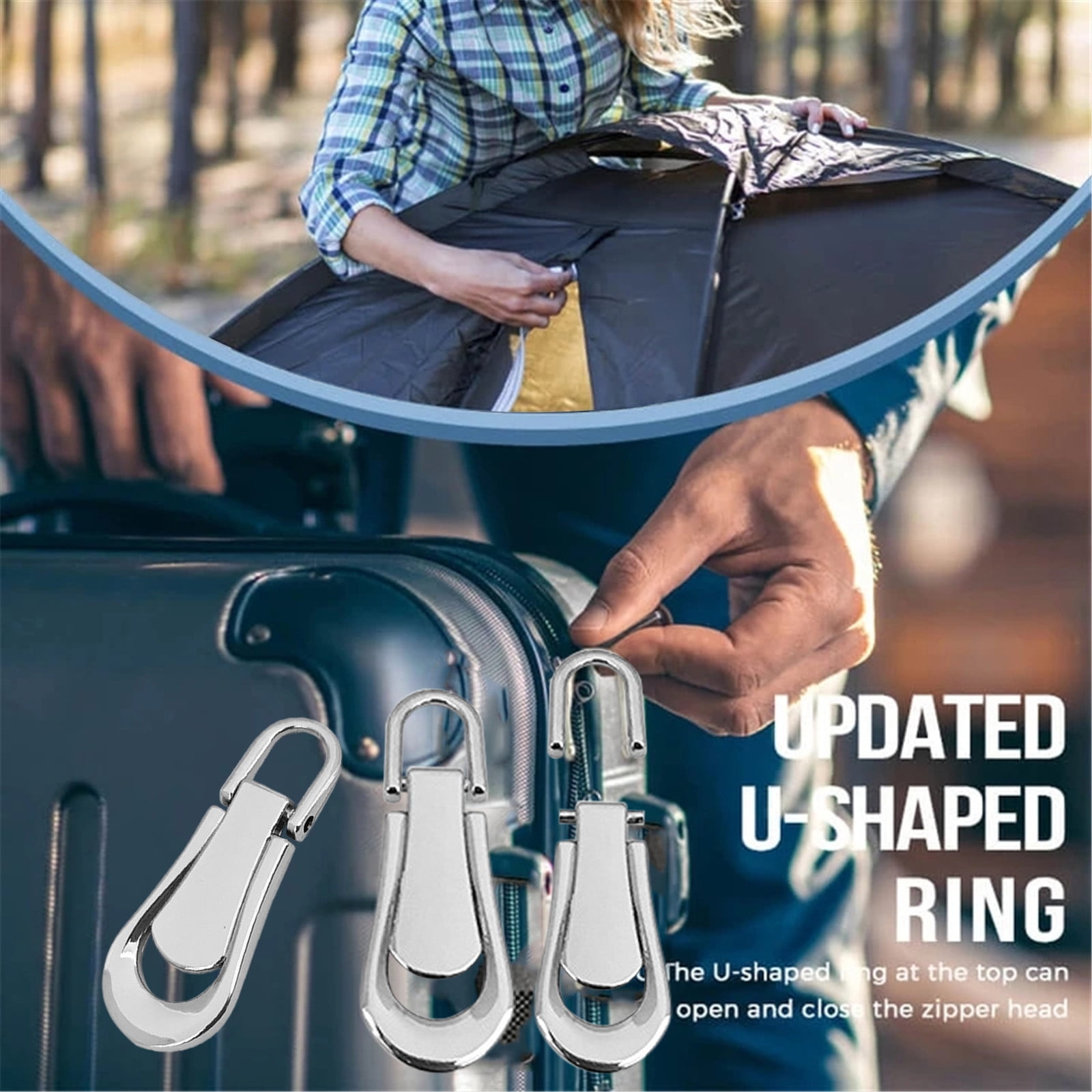 JilgTeok Universal Detachable Zipper Puller Set Removable ...