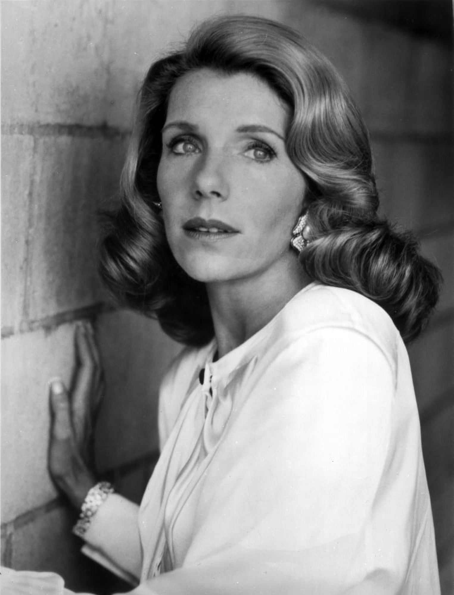 Jill Clayburgh Portrait in White Long Sleeve Silk Dress Photo Print (24 ...
