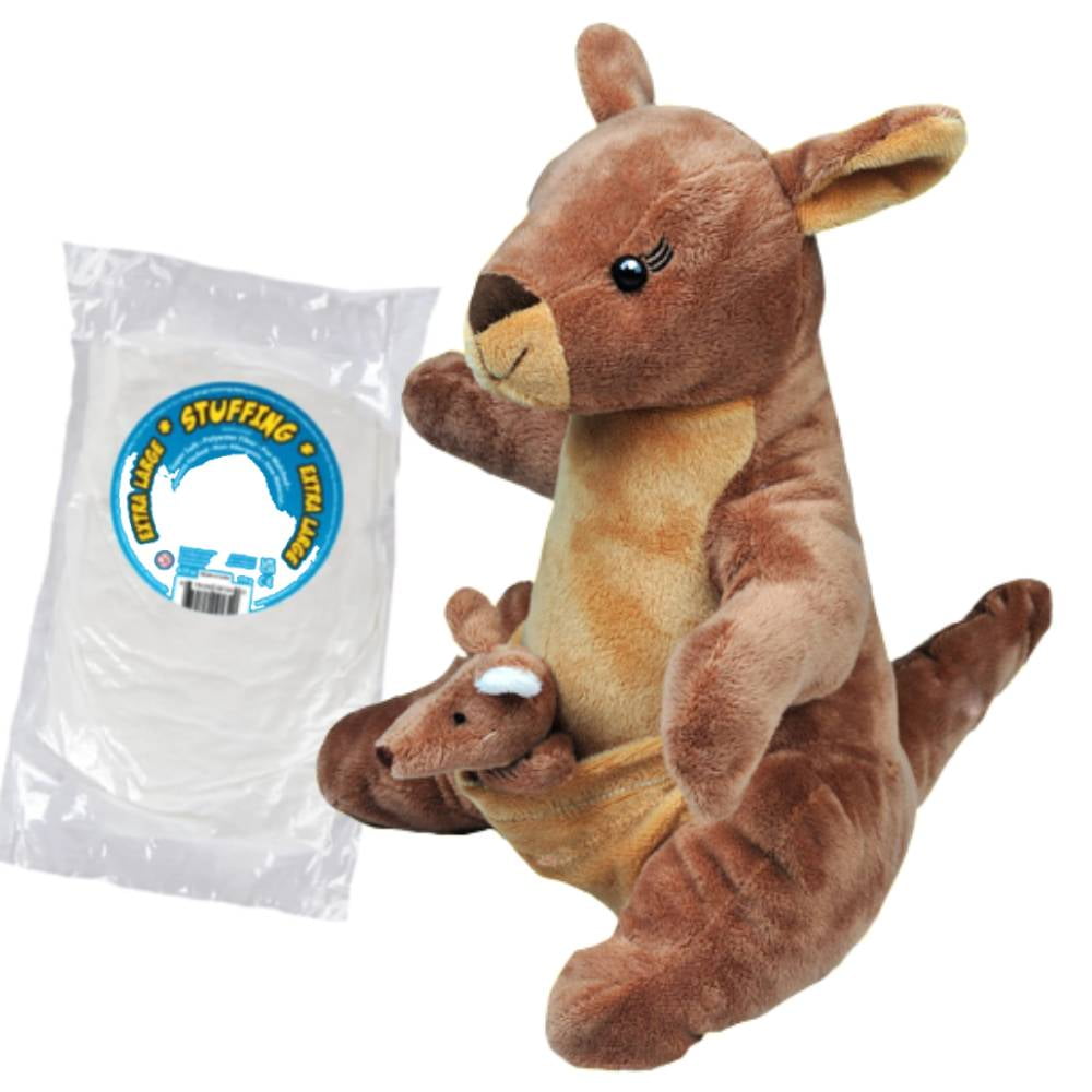 Plush Gear Jill & Joey Kangaroo's 16-Inch DIY Plush Toy Kit with Toys ...