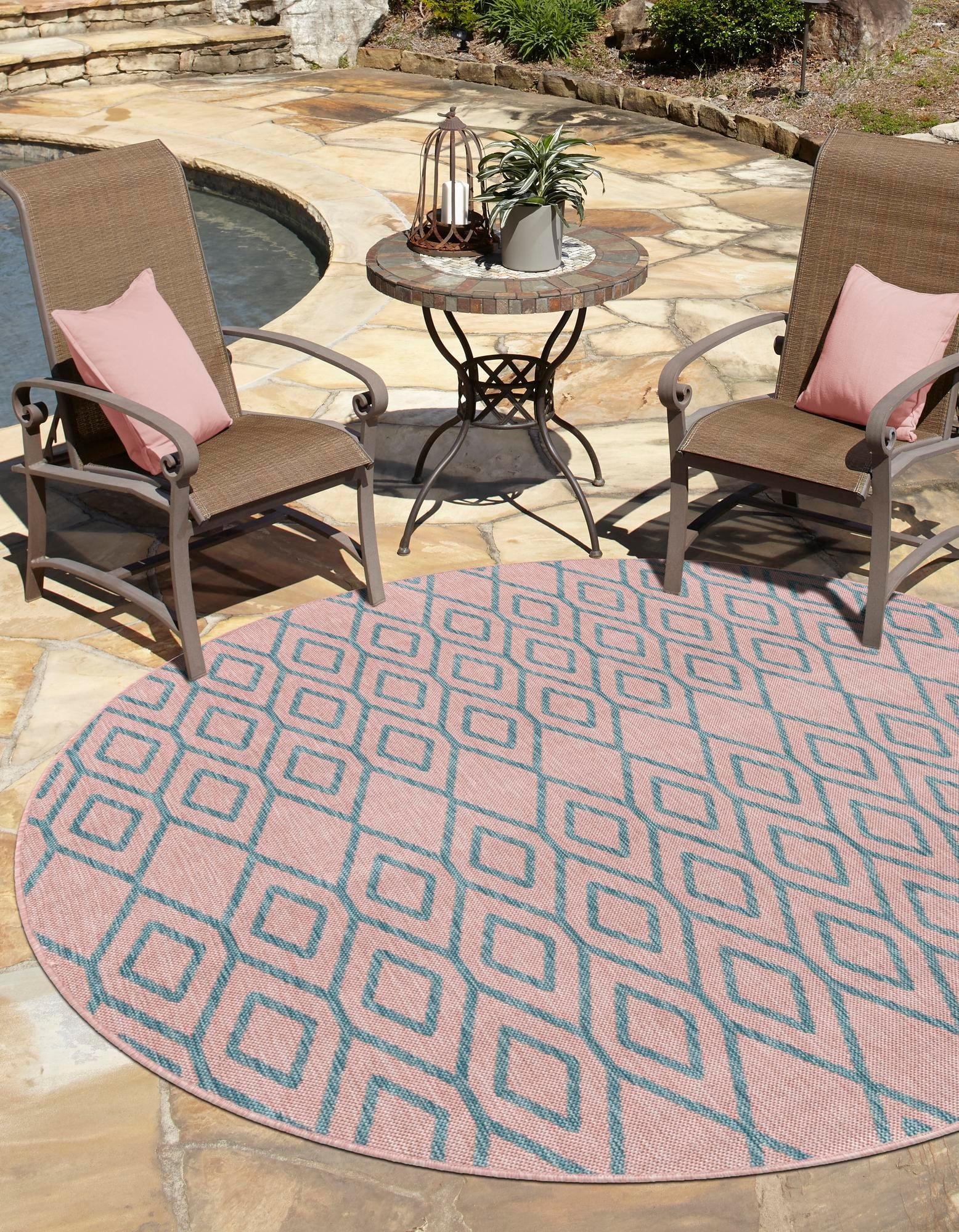 Jill Zarin Outdoor Collection Area Rug - Turks and Caicos (7' 1" Round ...