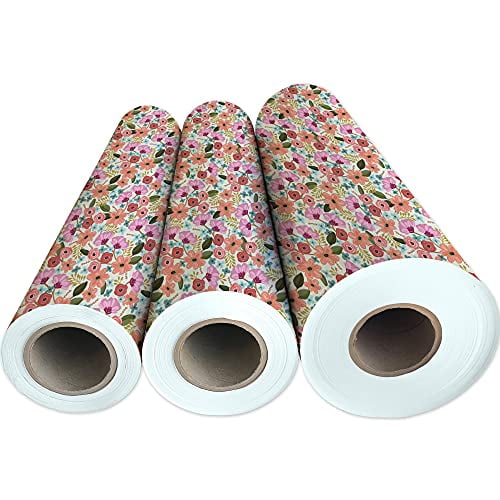 Jillson Roberts Bulk Gift Wrapping Paper, Gypsy Floral, 1/2 Ream 417' x ...