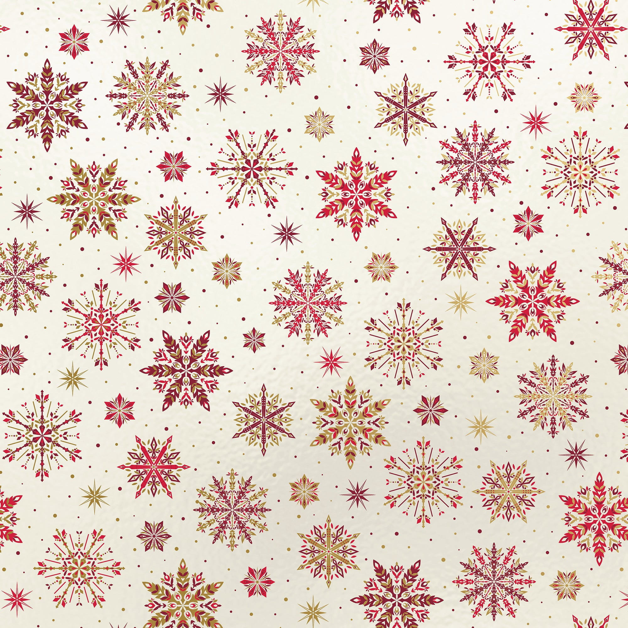 Jillson & Roberts Christmas Gift Wrap, Fancy Flakes Red Gold (6 Jumbo ...
