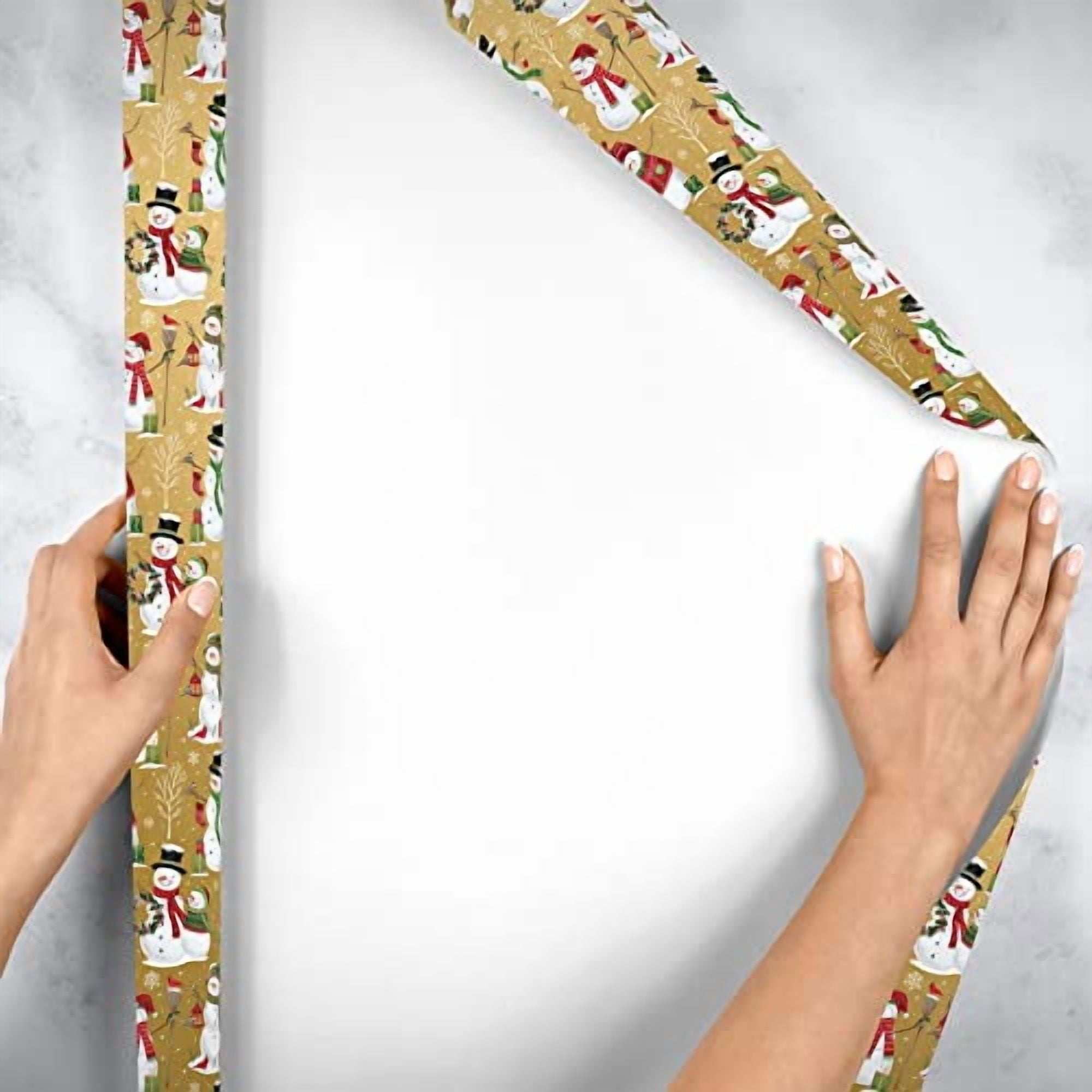 Jillson Roberts Christmas Gift Wrap, Snowman Family (6 Jumbo Rolls 10 ...