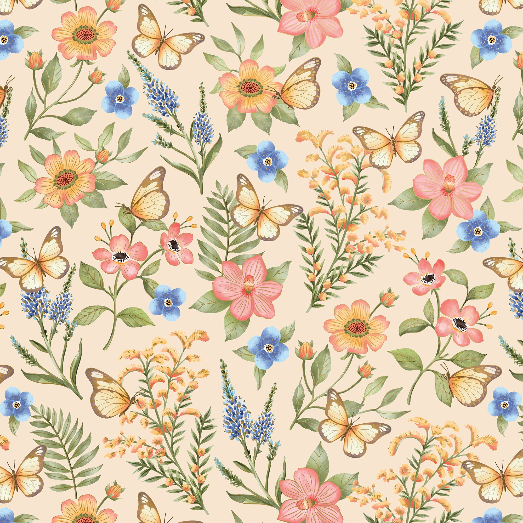 Jillson & Roberts Gift Wrap, Butterfly Floral, Full Ream 833 feet x 30 ...