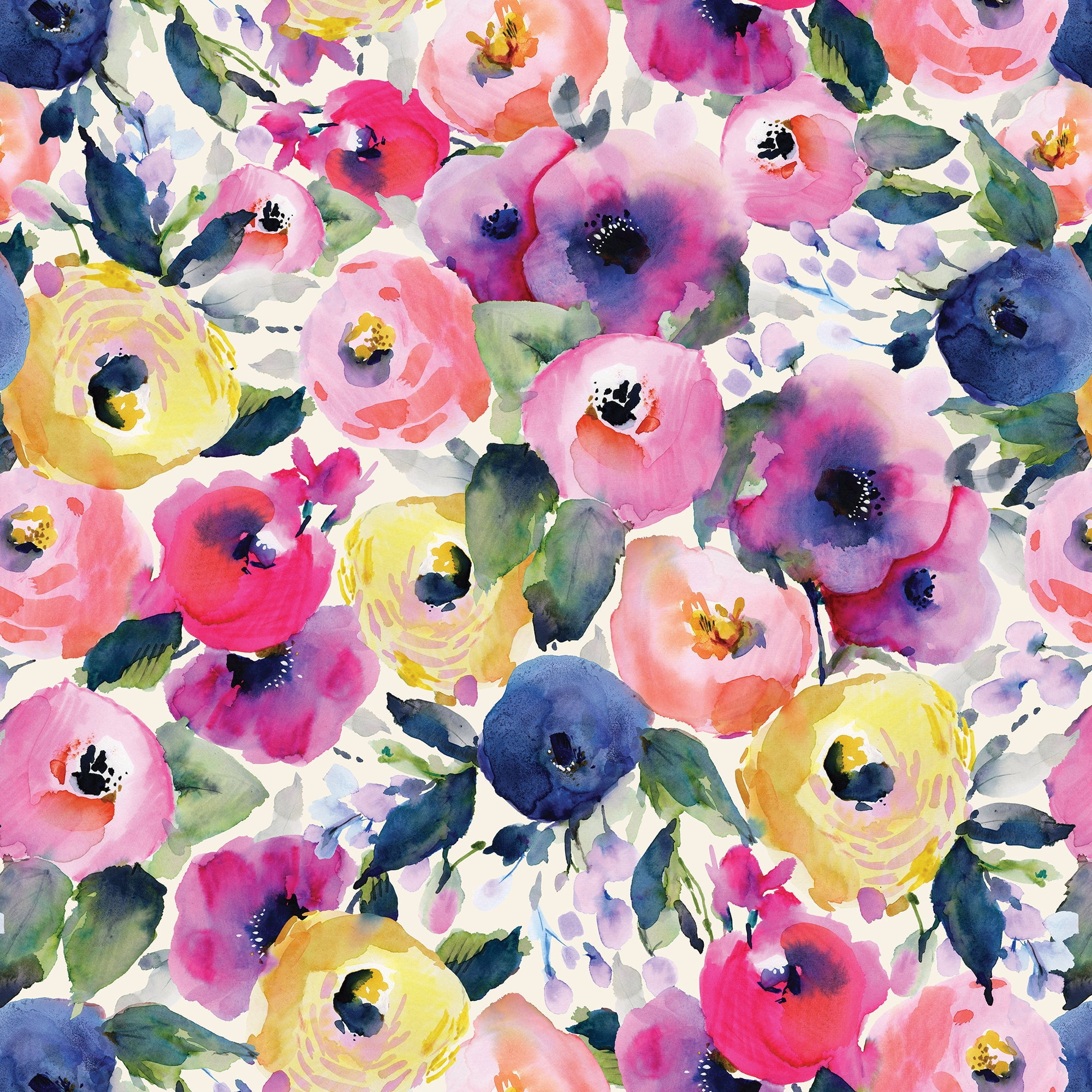 Jillson & Roberts Gift Wrap, Watercolor Flowers, Half Ream 417 feet x ...