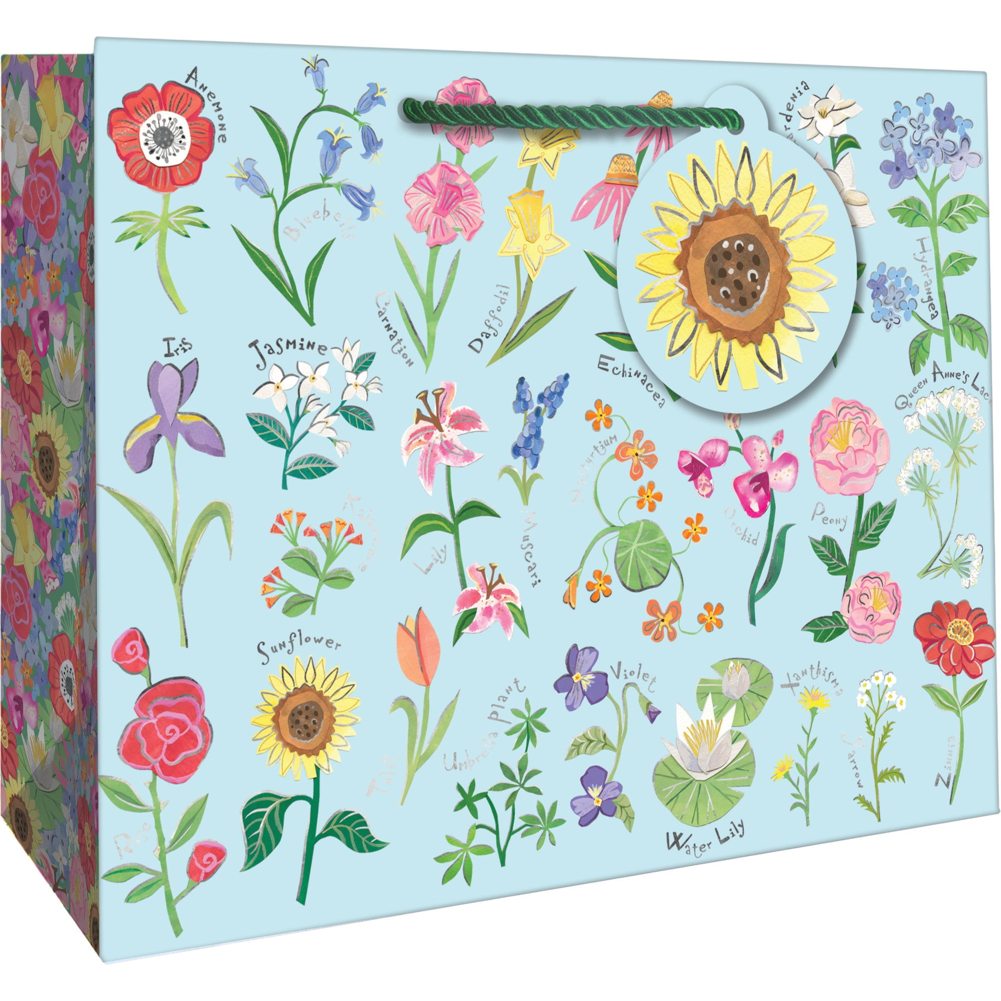 Jillson & Roberts Large Floral Embossed Gift Bags with Foil Accents ...