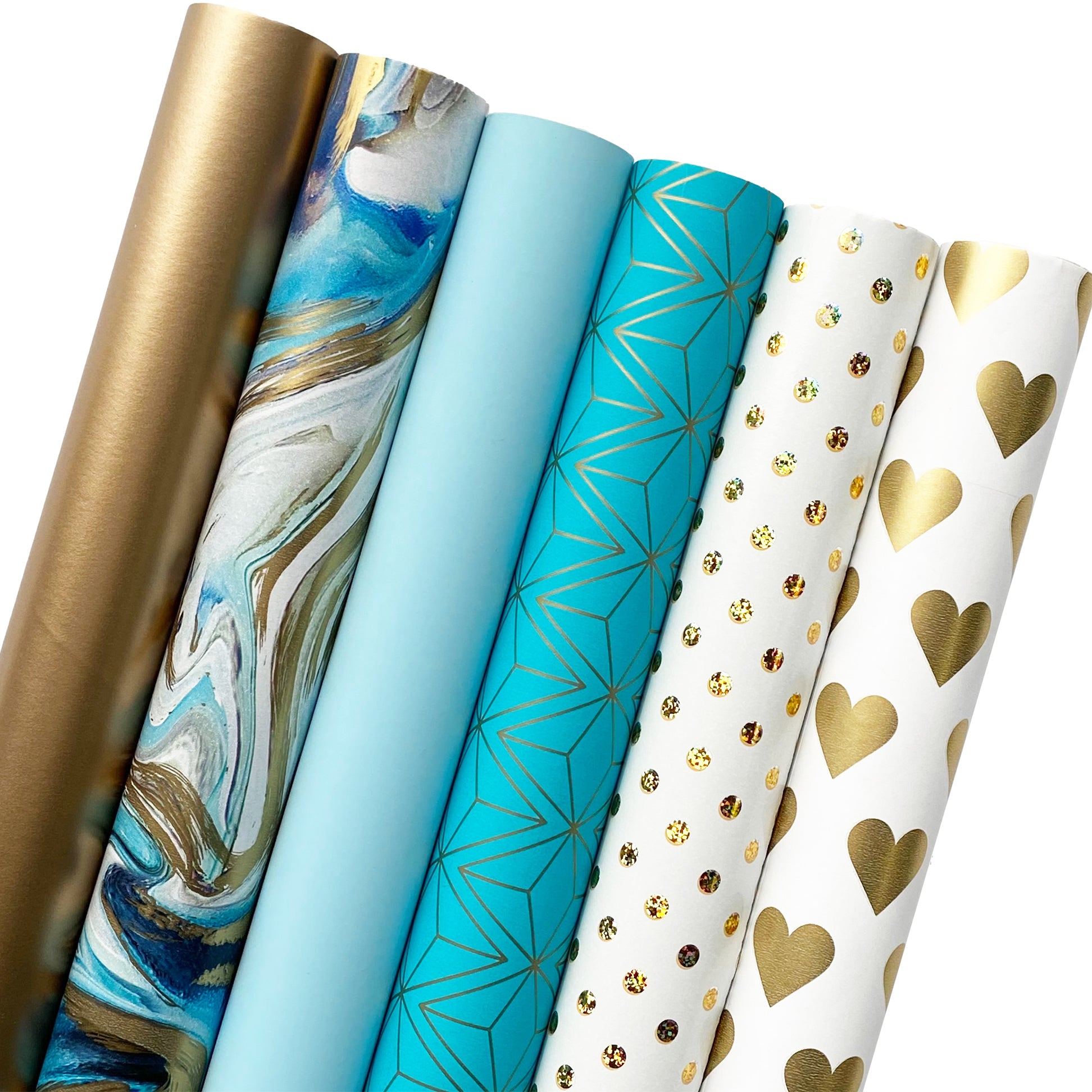 Jillson & Roberts All Occasion Geo Graphics Wrapping Paper Roll Bundle ...