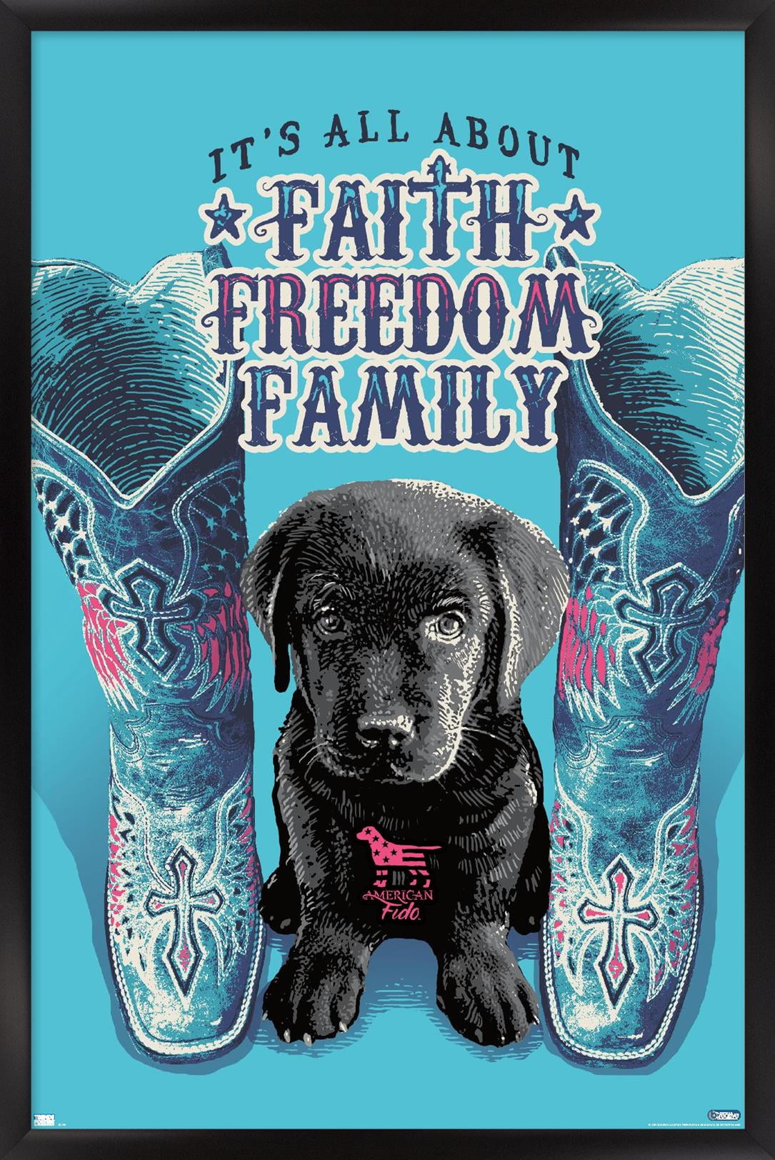Jim Baldwin - Faith, Freedom, Family Wall Poster, 14.725" x 22.375 ...