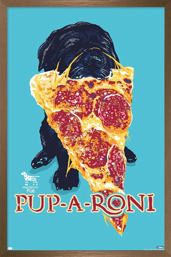 Jim Baldwin - Pup-a-roni Wall Poster, 22.375" x 34" Framed - Walmart.com
