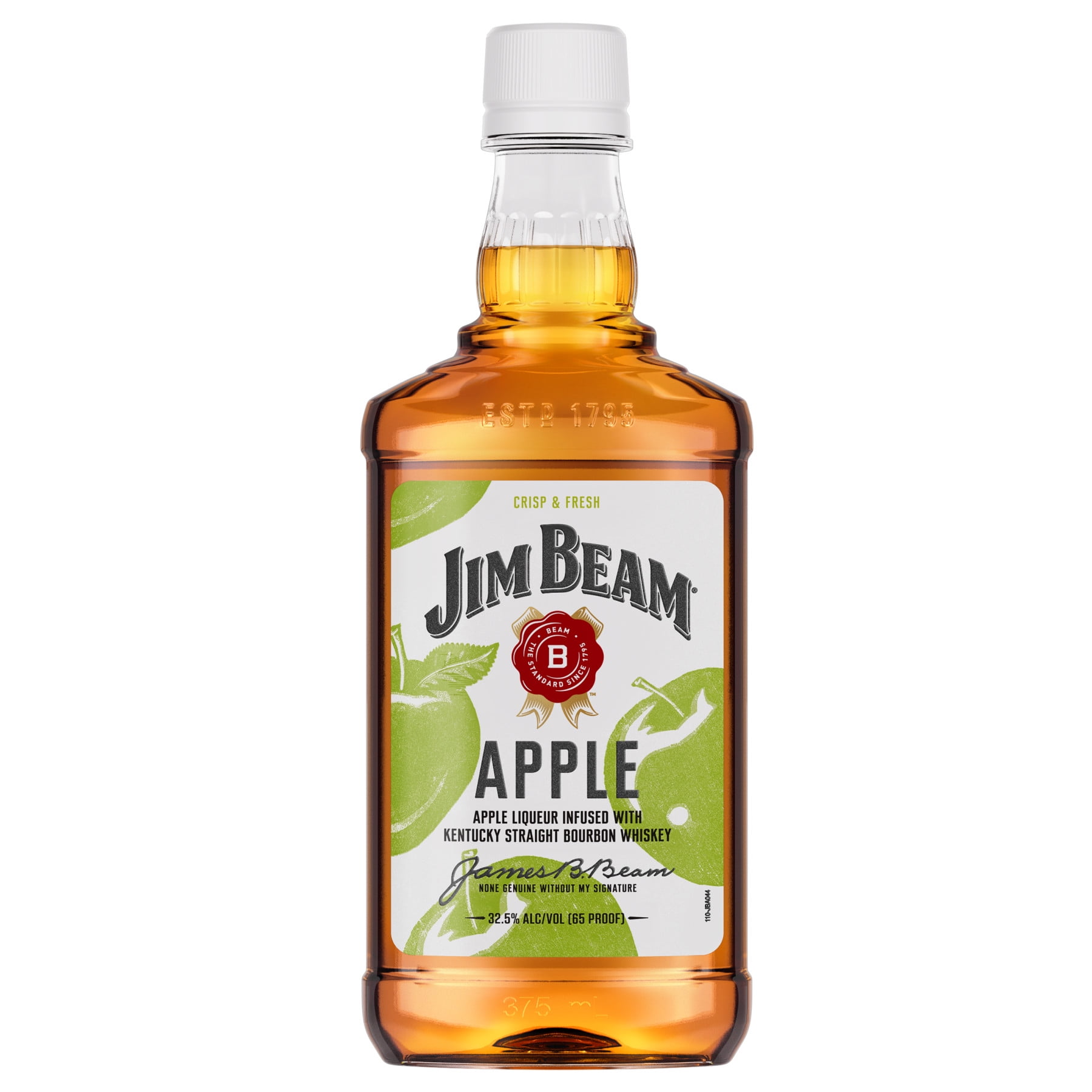 Jim Beam Apple Flavored Whiskey, 375 ml PET Bottle, 33% ABV - Walmart.com