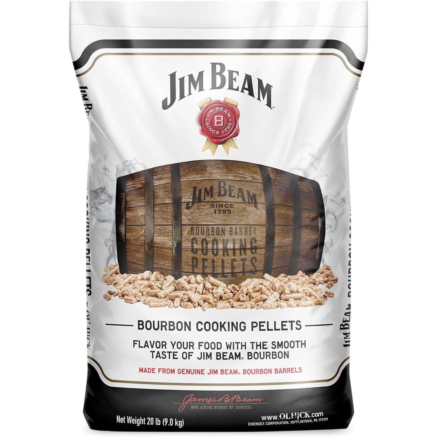 Jim Beam Bourbon Barrel Barbecue Smoker Oak Cooking Pellets for ...