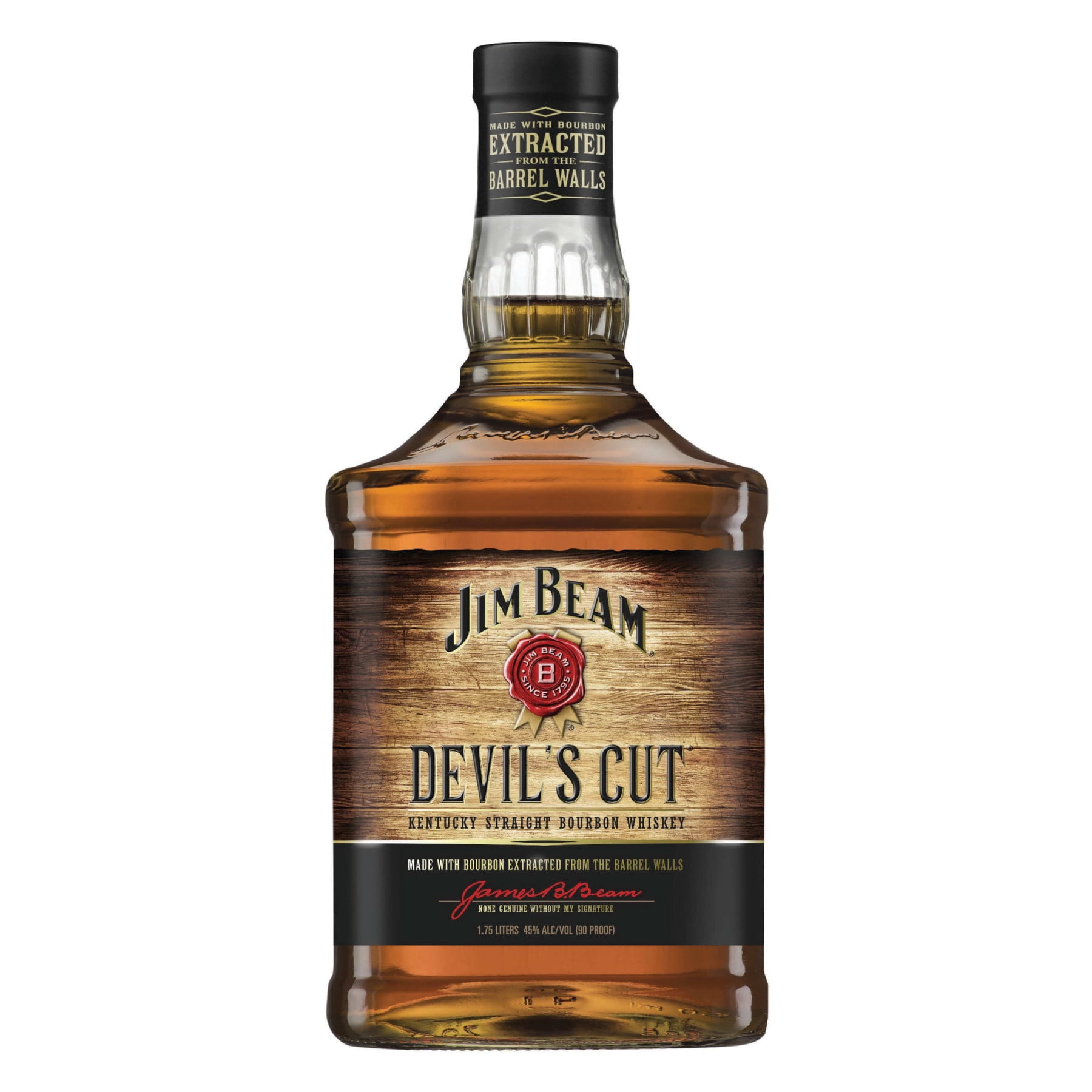 Jim Beam Devil's Cut Straight Bourbon, 1.75 L Bottle, 45% ABV - Walmart.com
