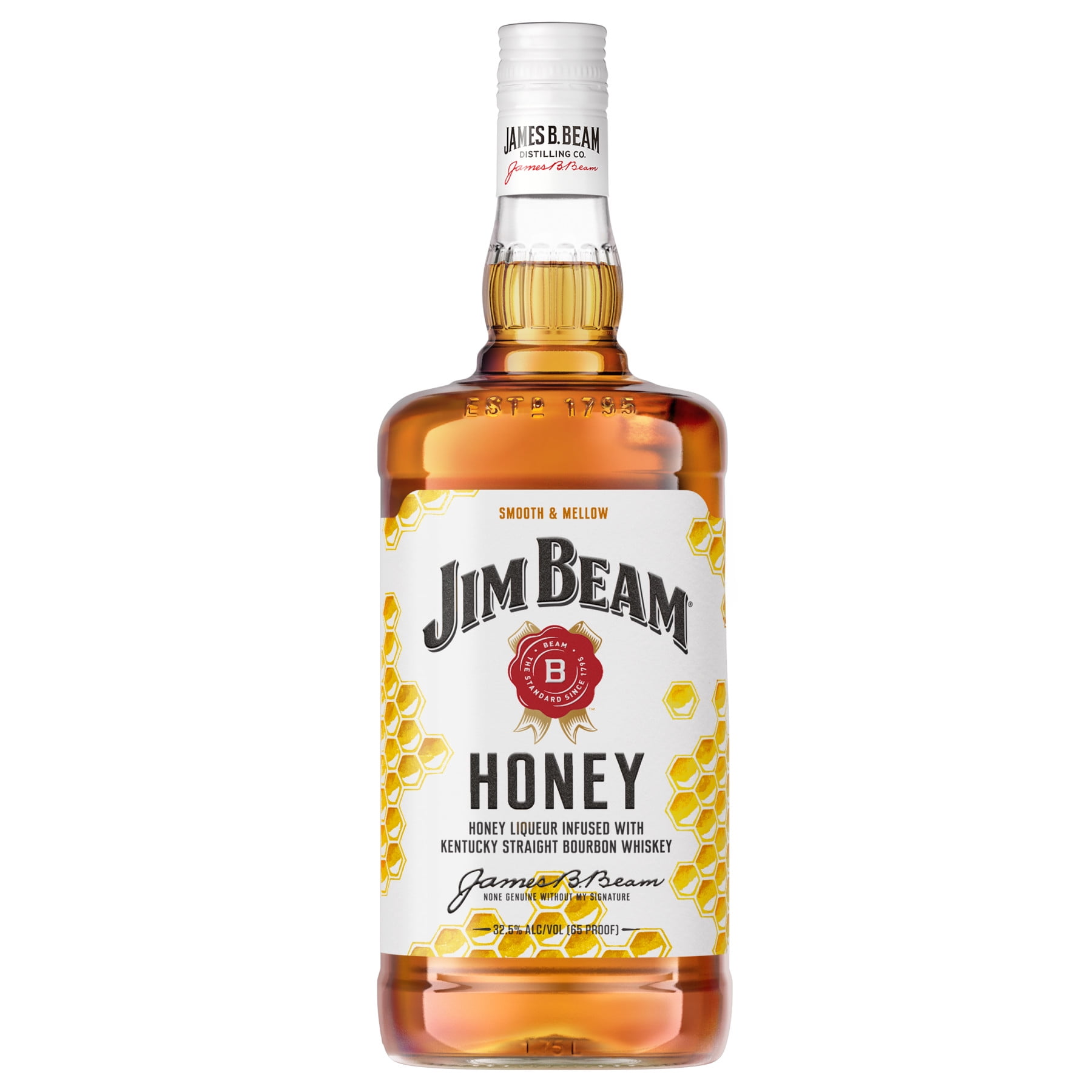 Jim Beam Honey Flavored Whiskey, 1.75 L Bottle, 33% ABV - Walmart.com